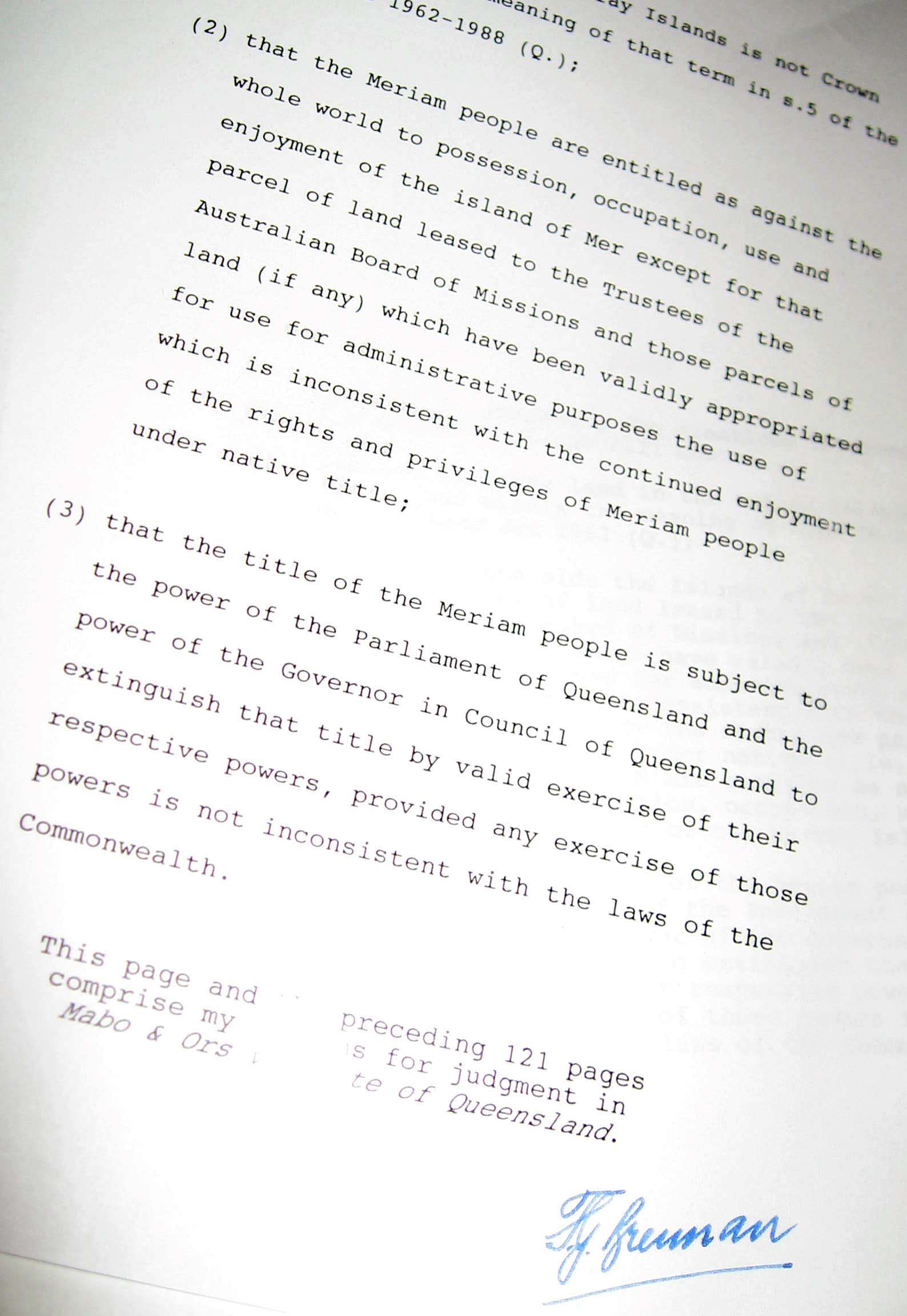 Mabo ruling, 20 years on - ABC News