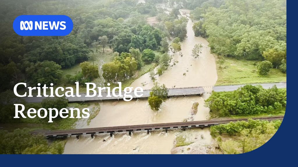 Temporary bridge built as flood relief efforts continue - ABC News