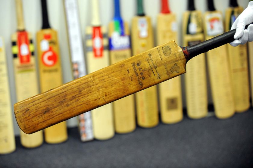 Don Bradman's first Test cricket bat sells at auction for $60,000 in ...
