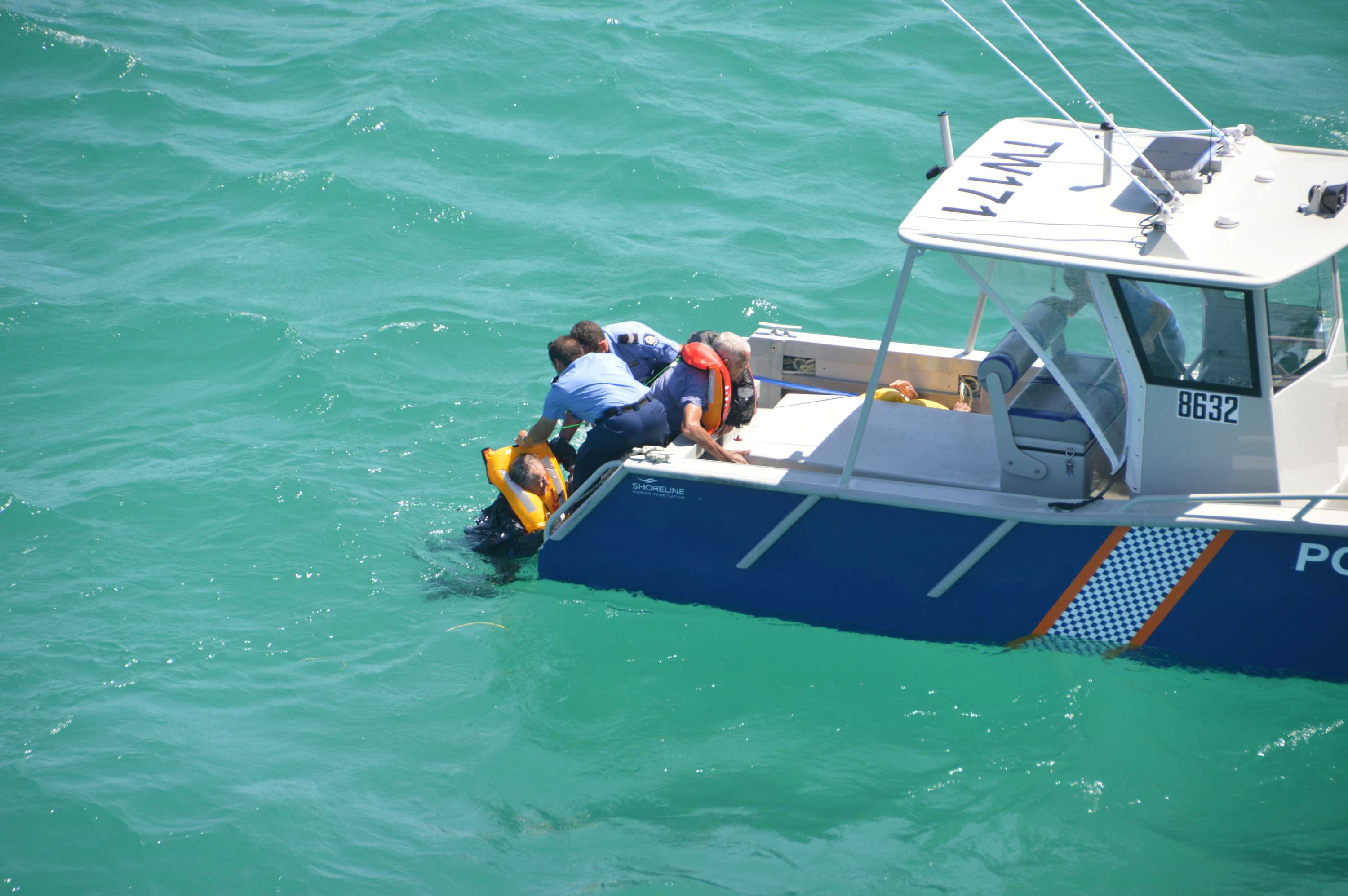 Three fishermen rescued after spending the night in the ocean off the ...