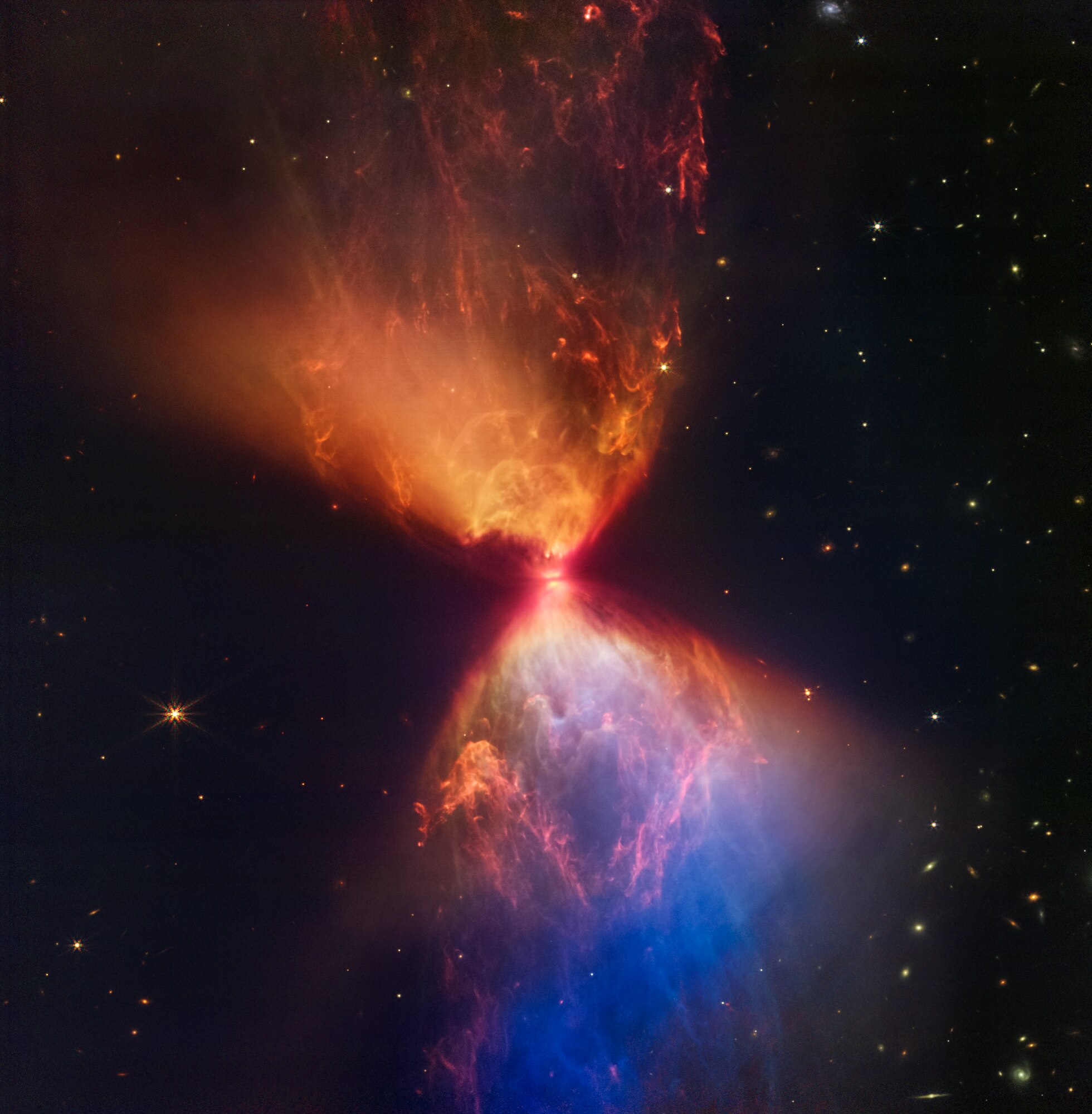 NASA releases new, 'fiery hourglass' protostar photo taken by James ...