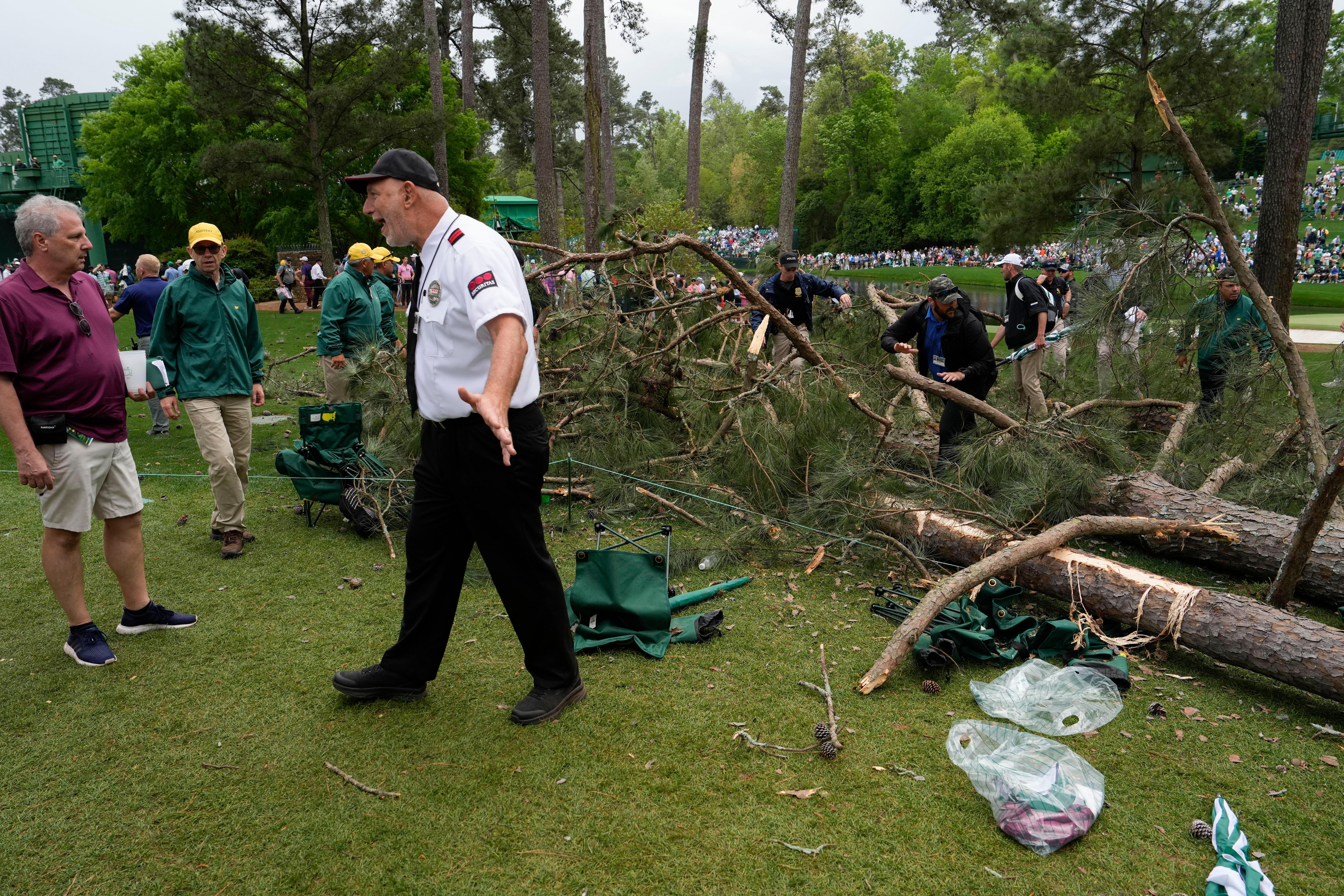Wild weather brings down trees at Augusta, as Australian hopes fade at ...