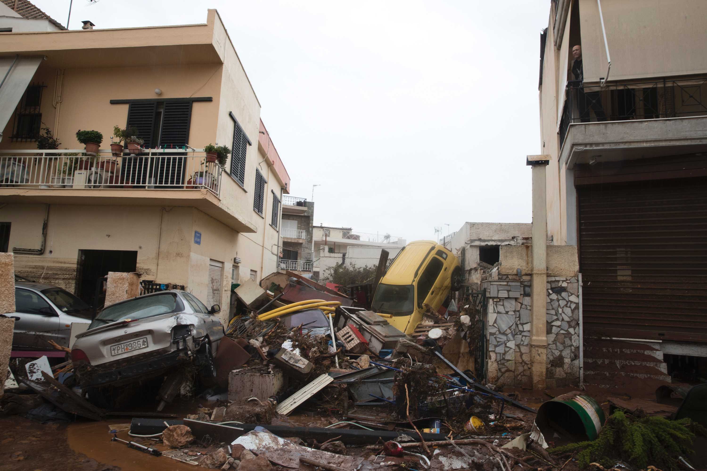 Athens floods: At least 15 dead as torrential rain turns streets into ...