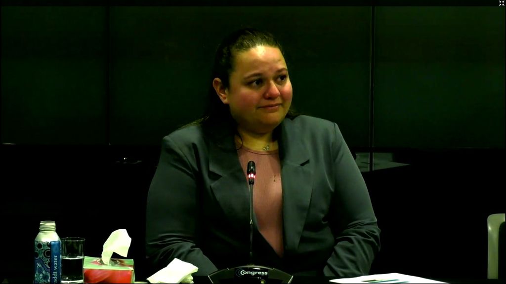 Sarah Loft speaking at the Taipan inquiry - ABC News