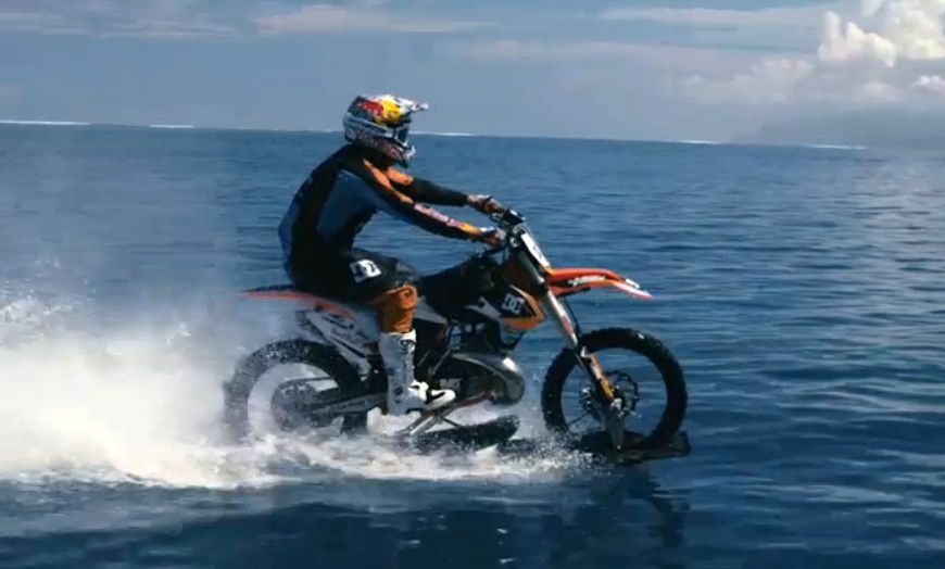 Stunt rider Robbie Maddison set to ride a motorcycle on the waters of ...
