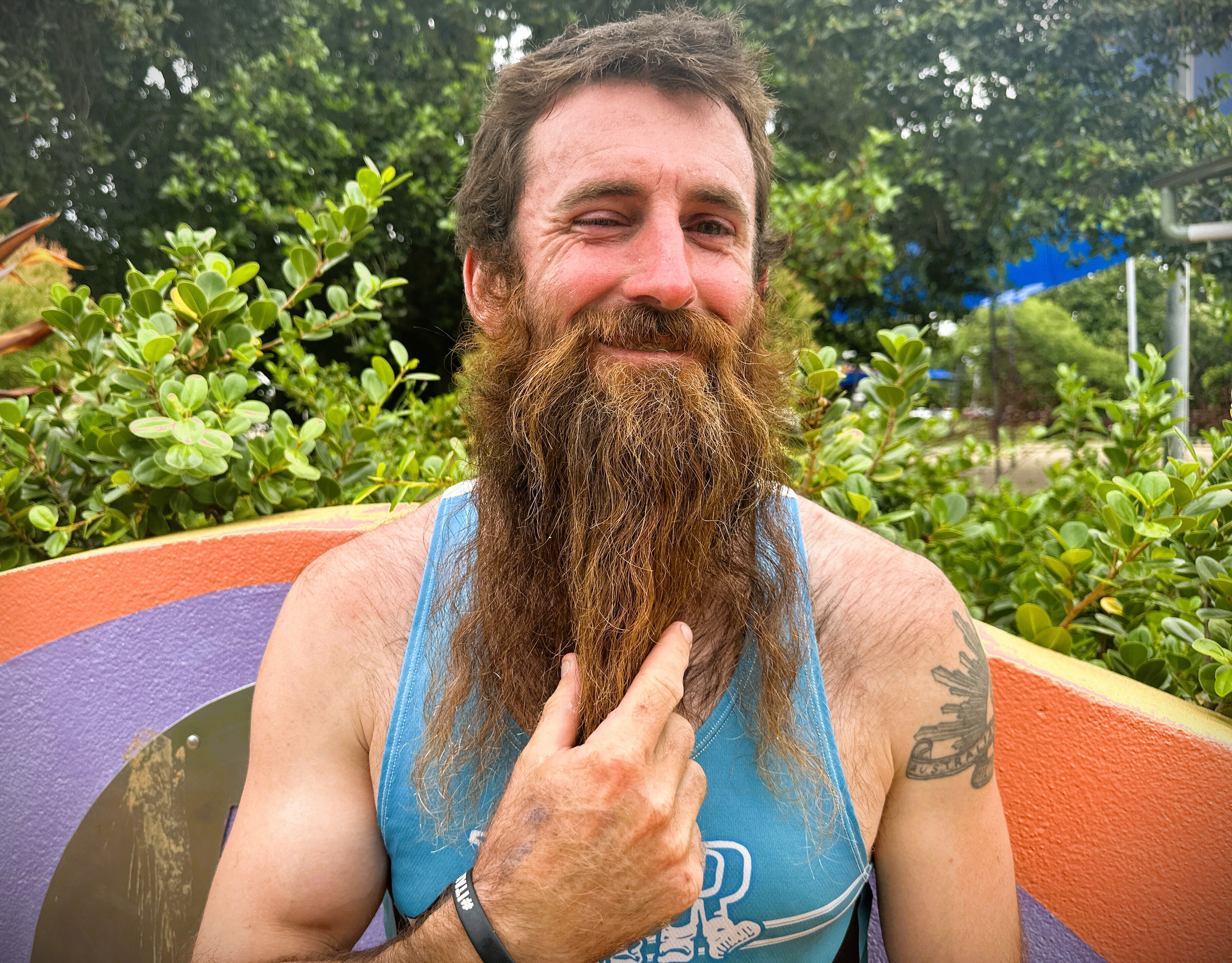 Rockhampton's bearded runner is on a hair-raising journey around the ...