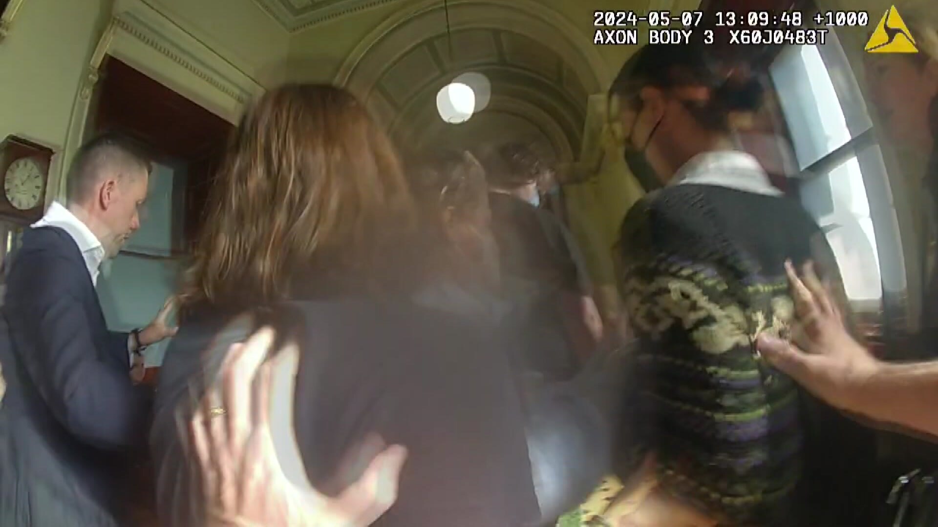 Alicia Gardiner in scuffle with security at Parliament House in ...