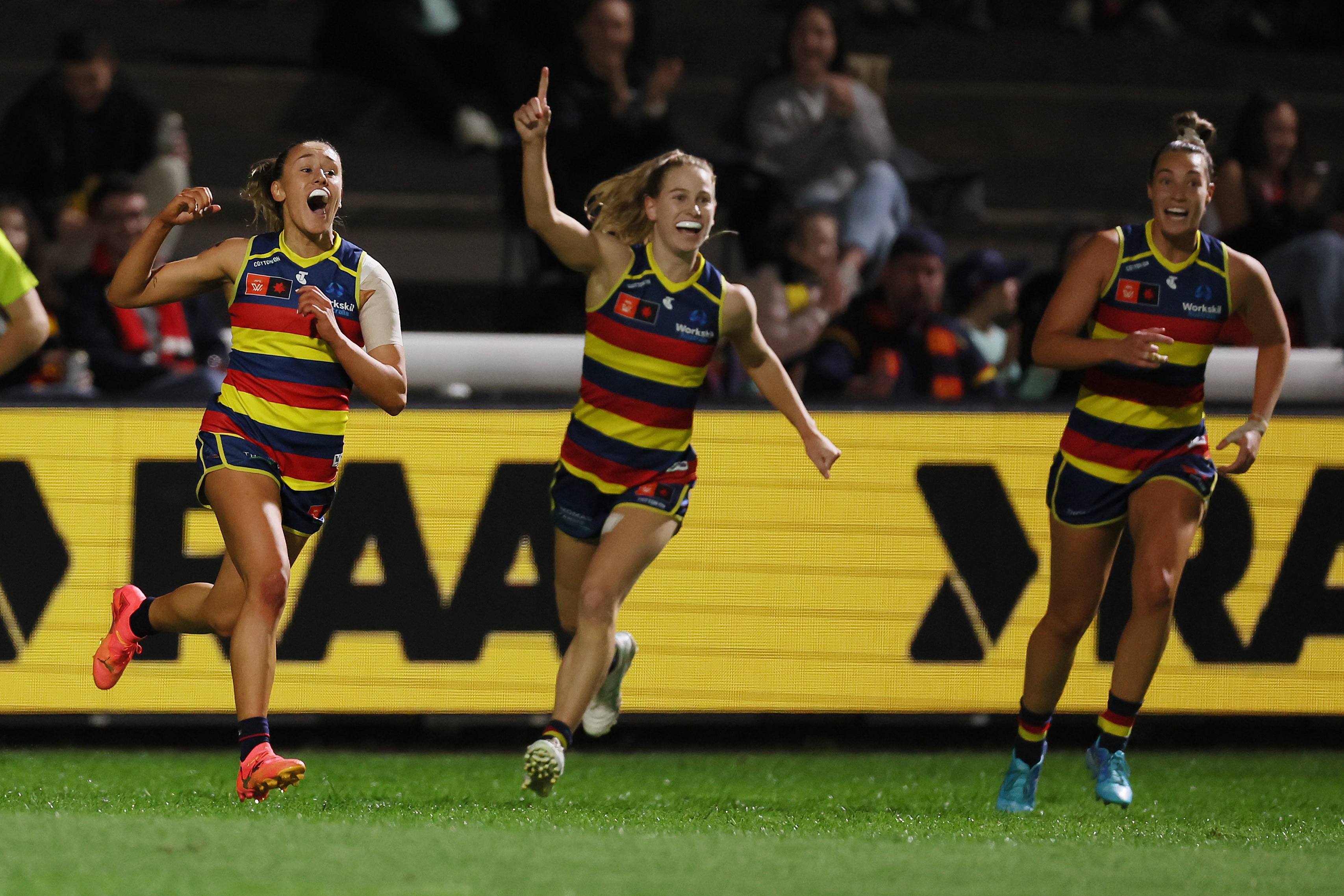 Adelaide defeats St Kilda in AFLW as Hannah Munyard kicks goal of the ...