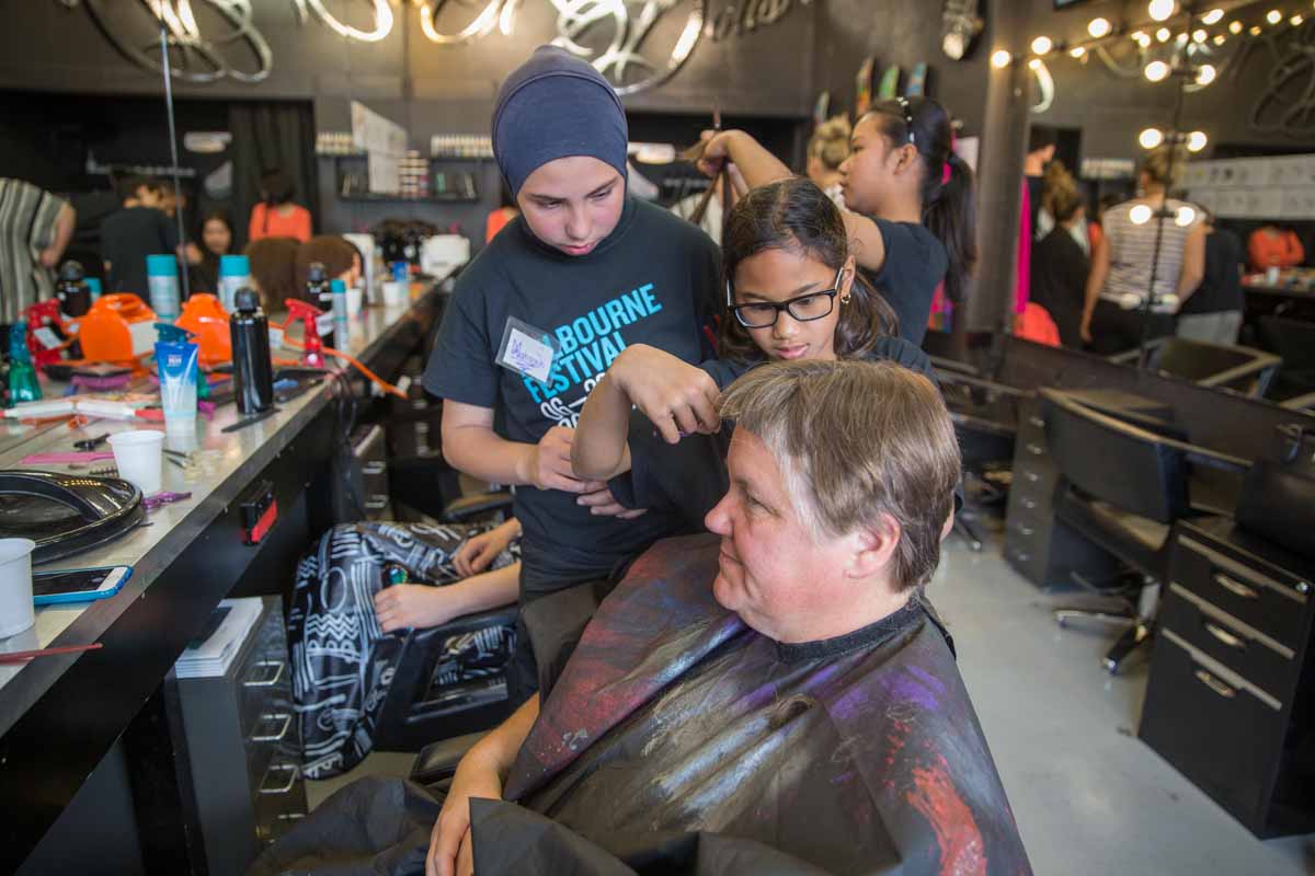 Haircuts by children: school kids learn hairdressing as part of ...