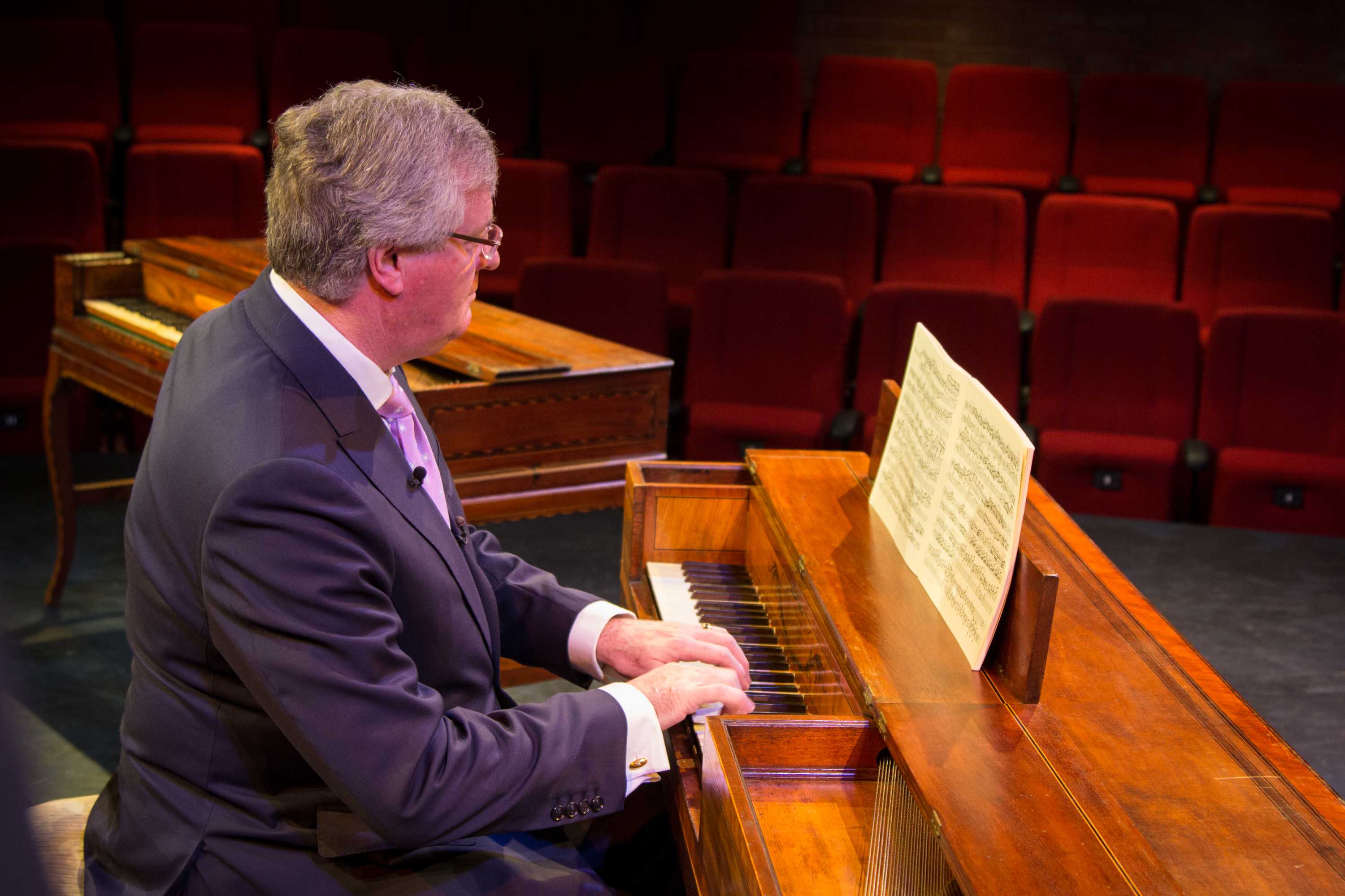 Professor Geoffrey Lancaster plays a heritage piano of his own to ...