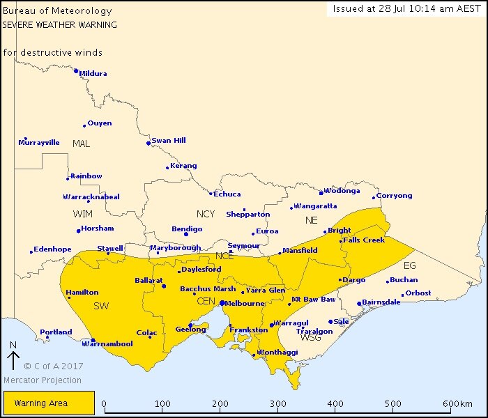 Victoria weather: Severe weather warning issued for damaging ...