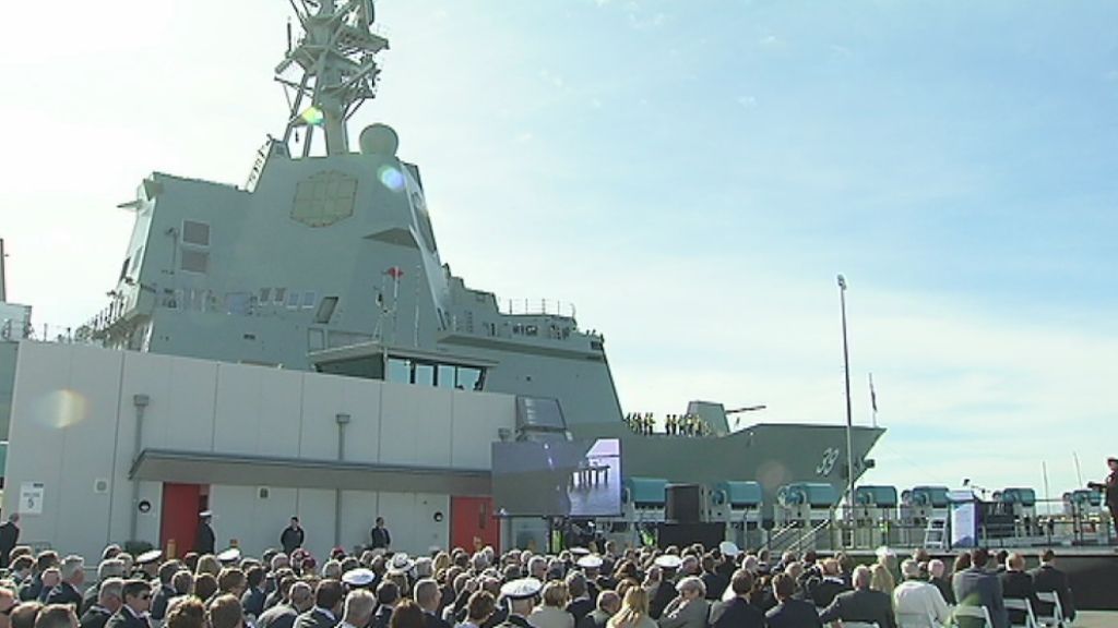 First Air Warfare Destroyer hits the water - ABC News