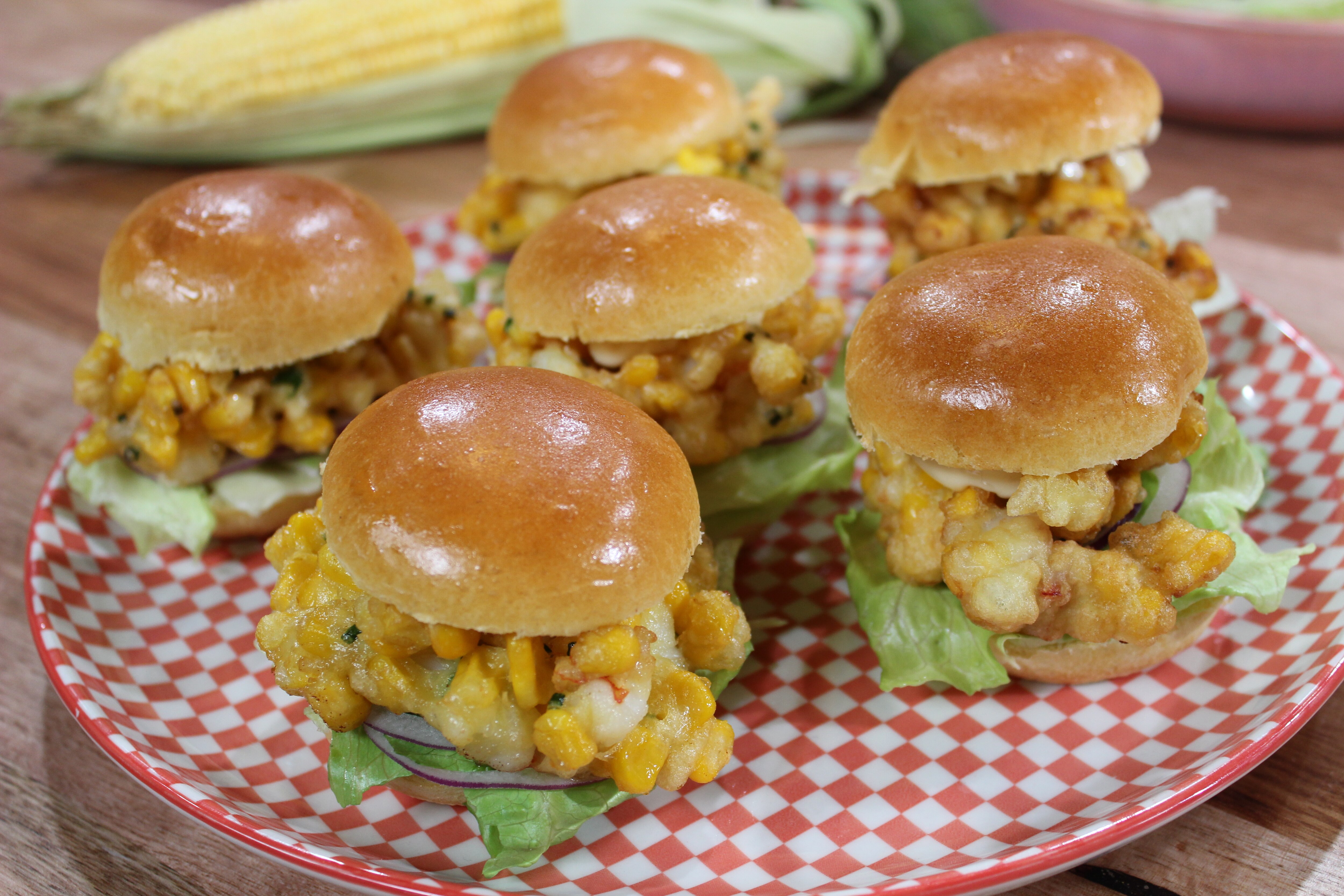 Tasty corn and prawn fritter sliders that are ready in 30 minutes - ABC ...