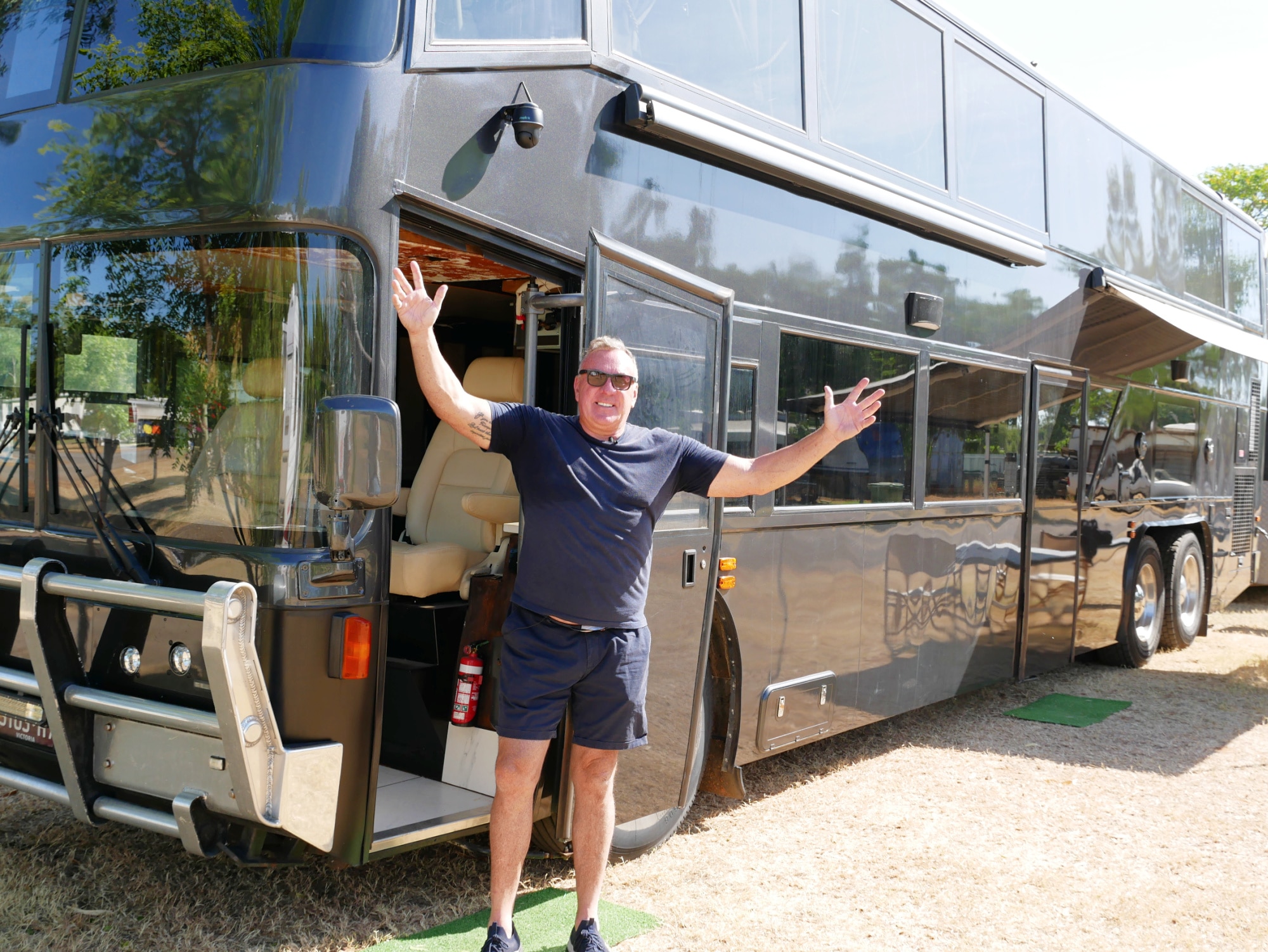 Fully refurbished double-decker bus is luxury on wheels for touring ...