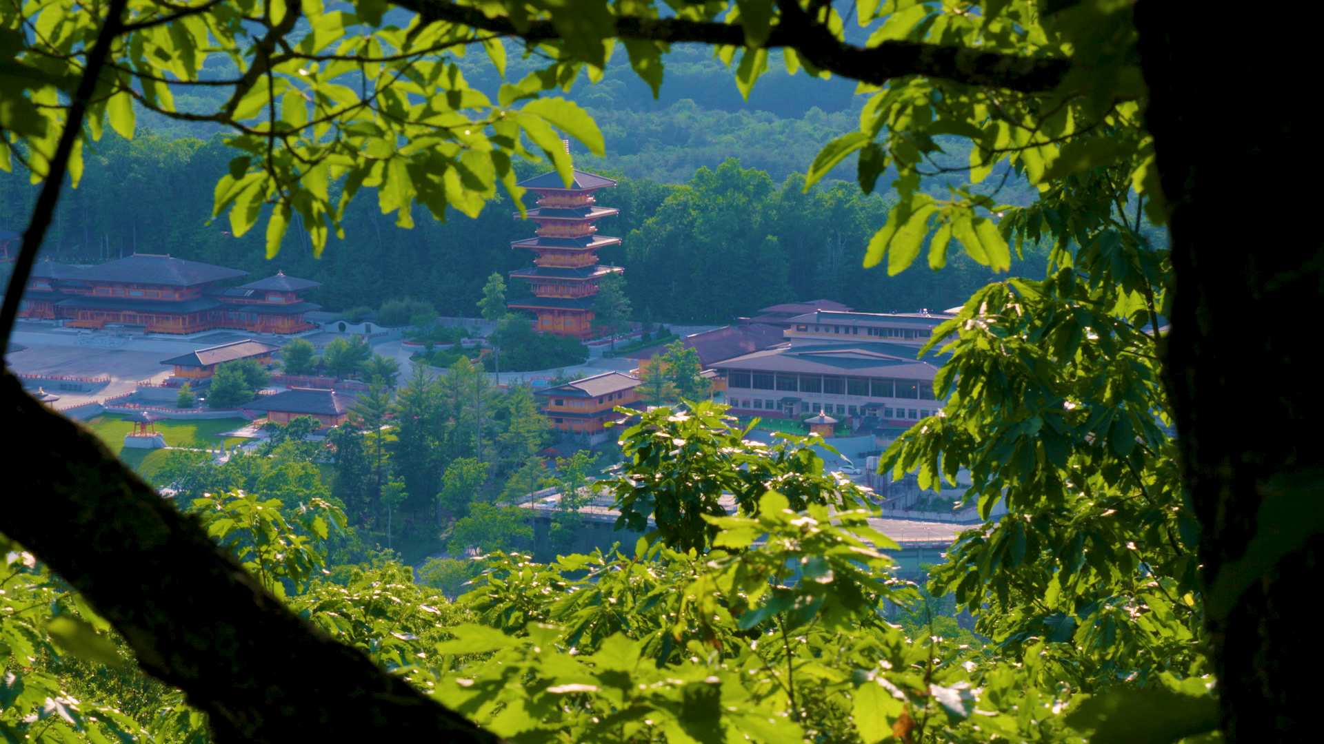 The temples at Dragon Springs in New York state. - ABC News