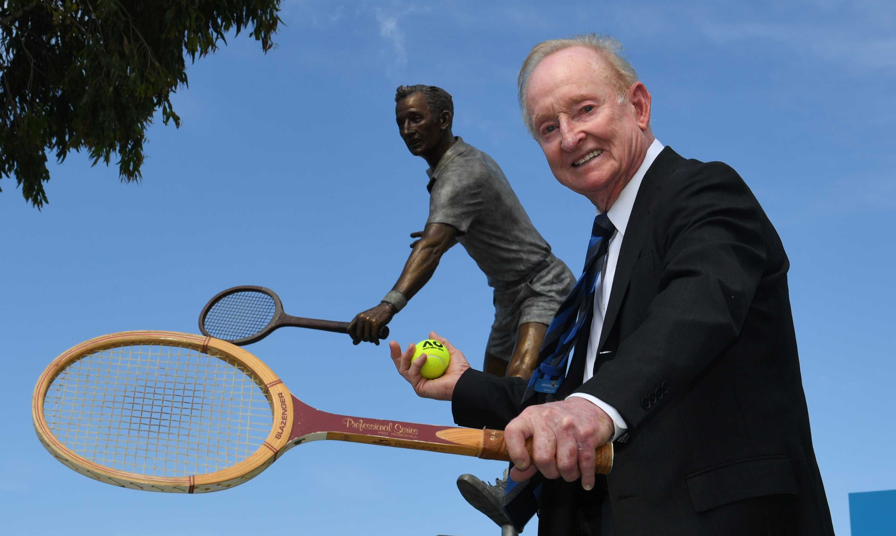 Tennis great Rod Laver honoured with statue at Melbourne Park ahead of ...