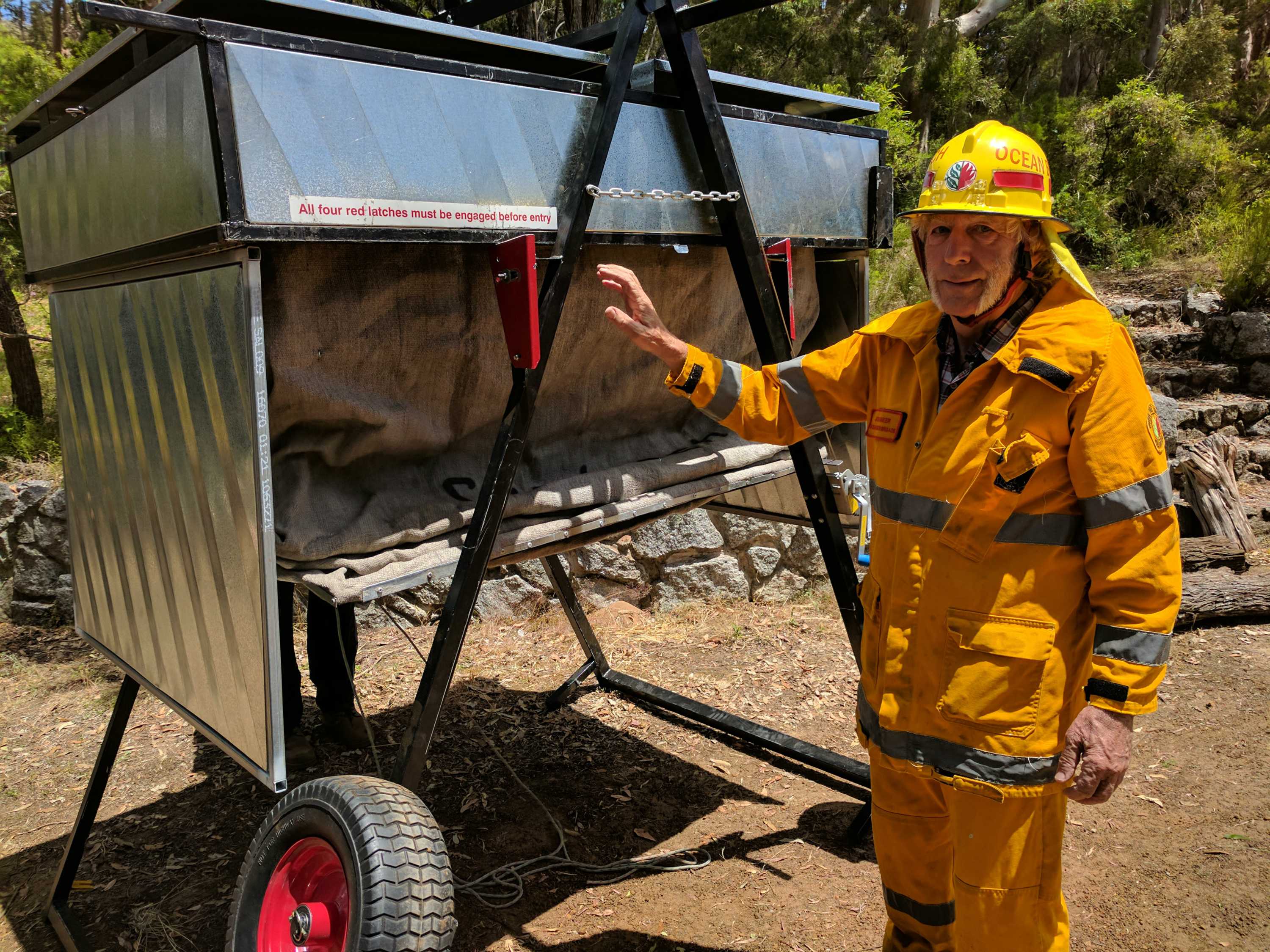 Bushfire shield designed by WA volunteer firefighter to help protect ...