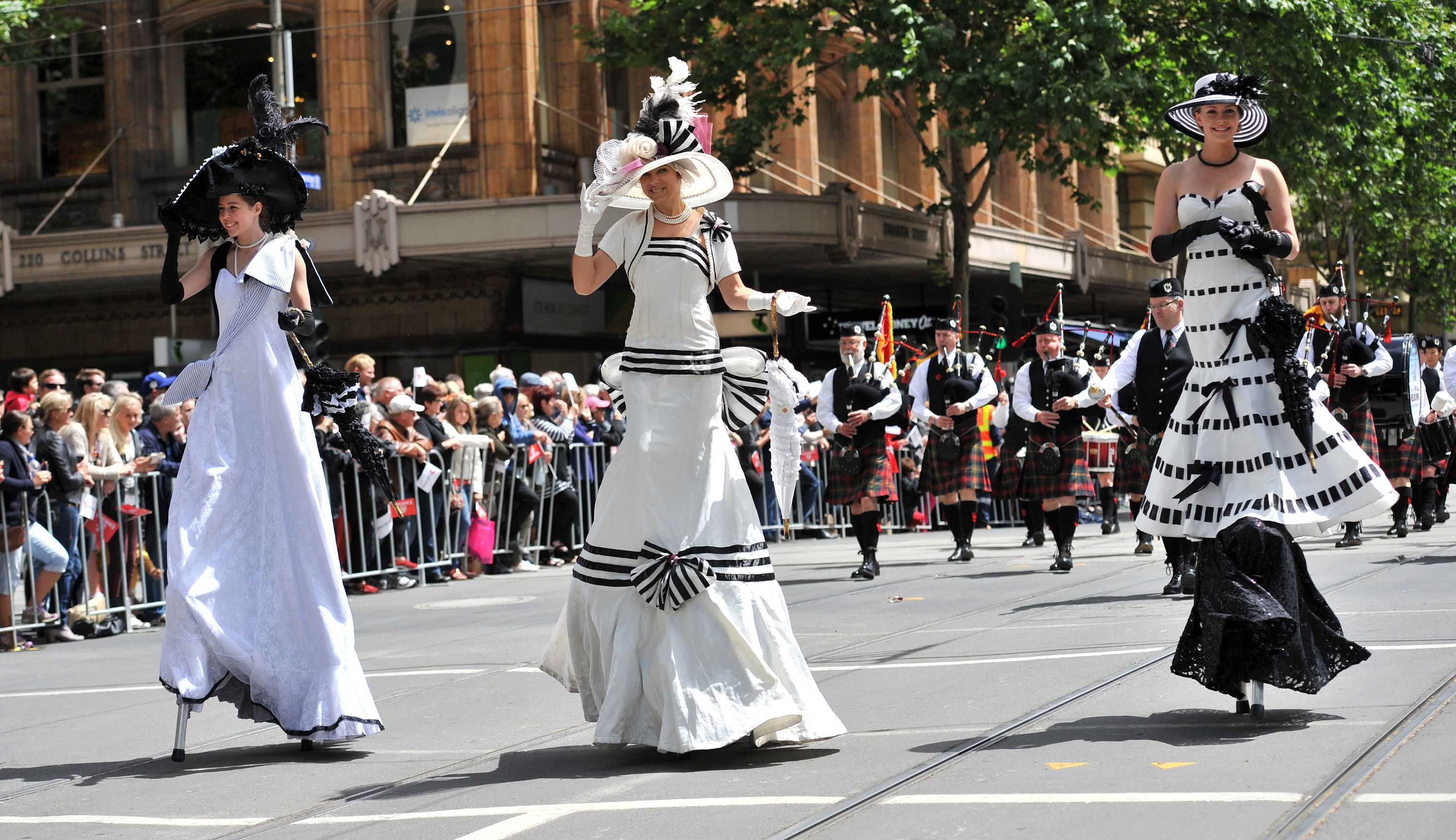 Winner's Melbourne Cup on show as thousands line the CBD for a glimpse ...