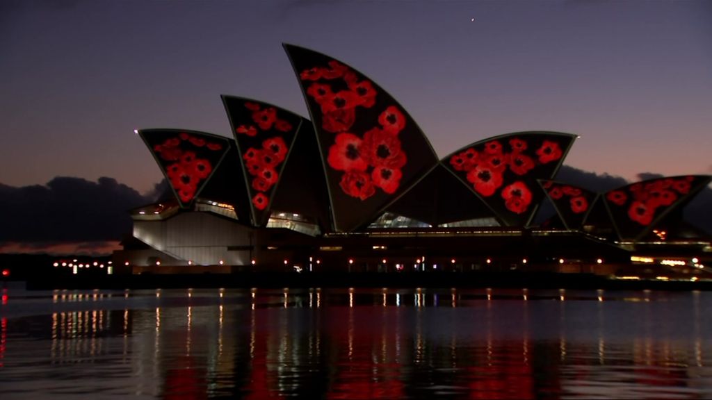 Poppies projected onto Sydney Opera House - ABC News