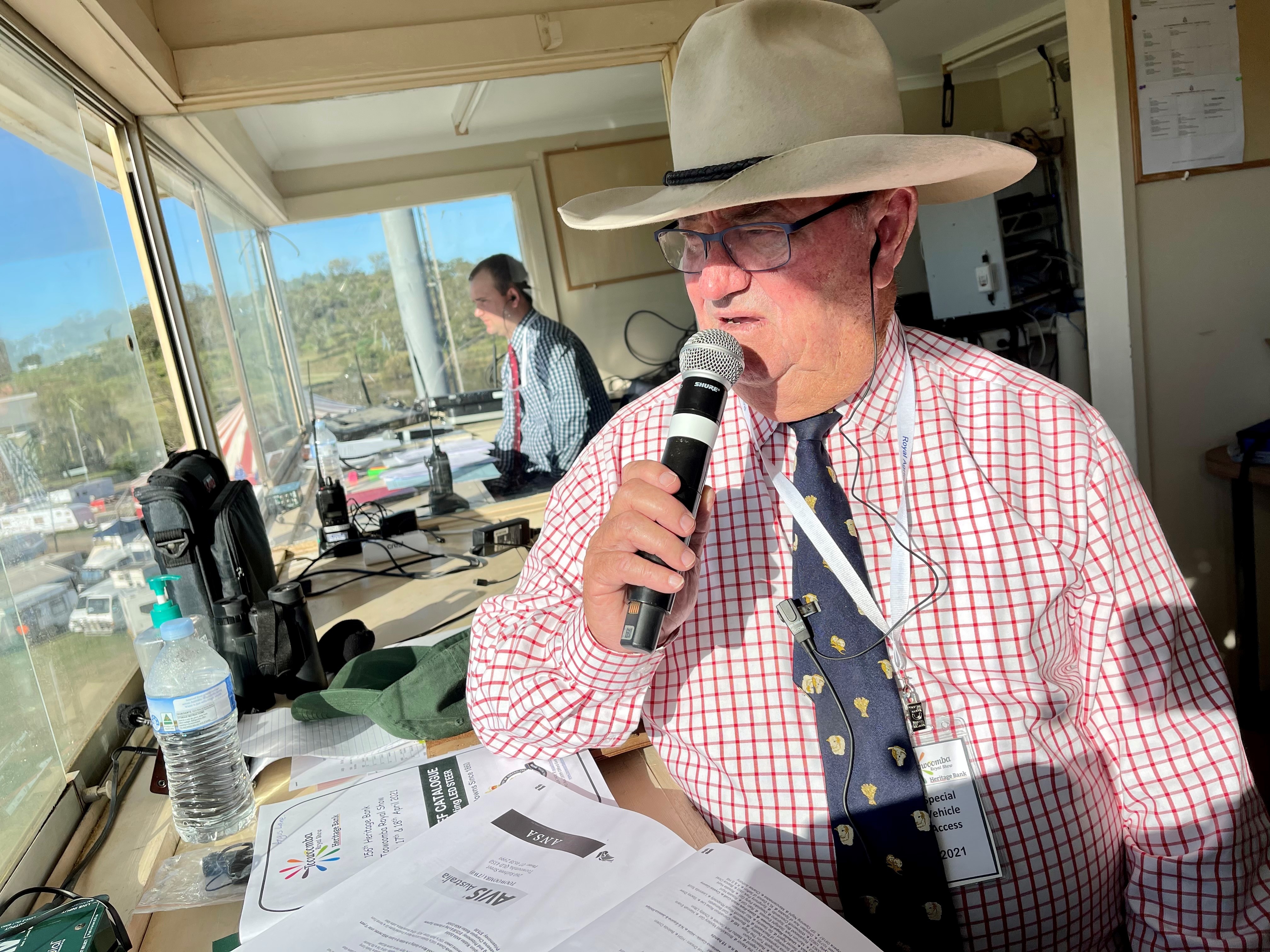 Angus Lane, the voice of Aussie agricultural shows, hands mic to next ...