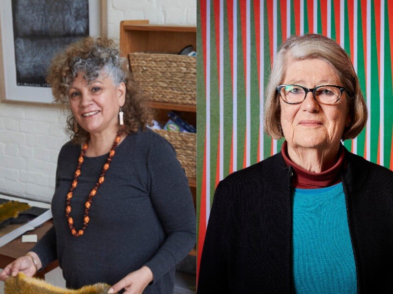 Kelly Koumalatsos + abstract painter Lesley Dumbrell + Claudia ...