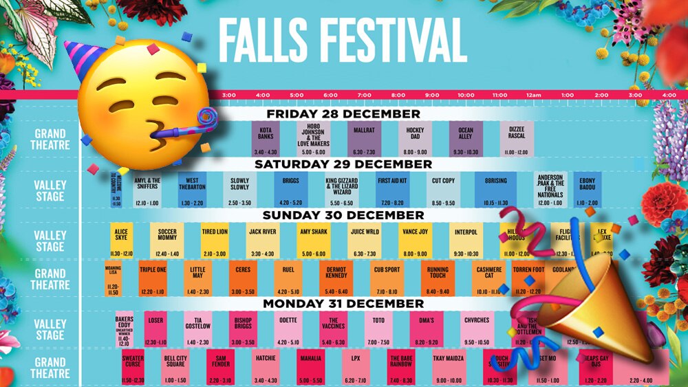 Here's the Falls Festival set times you've been waiting for - triple j