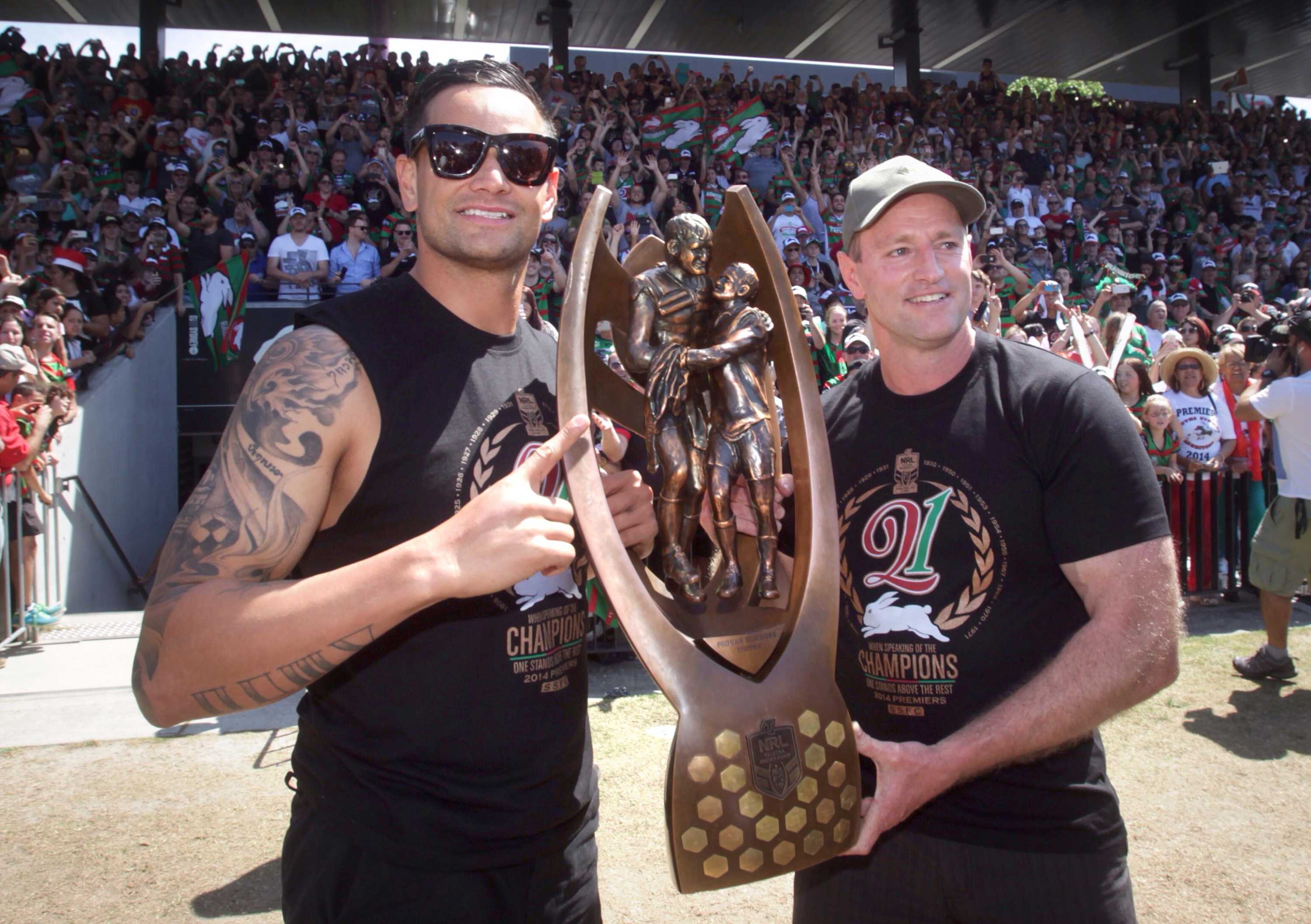 Rabbitohs fans cheer South Sydney heroes at Redfern Oval after NRL ...