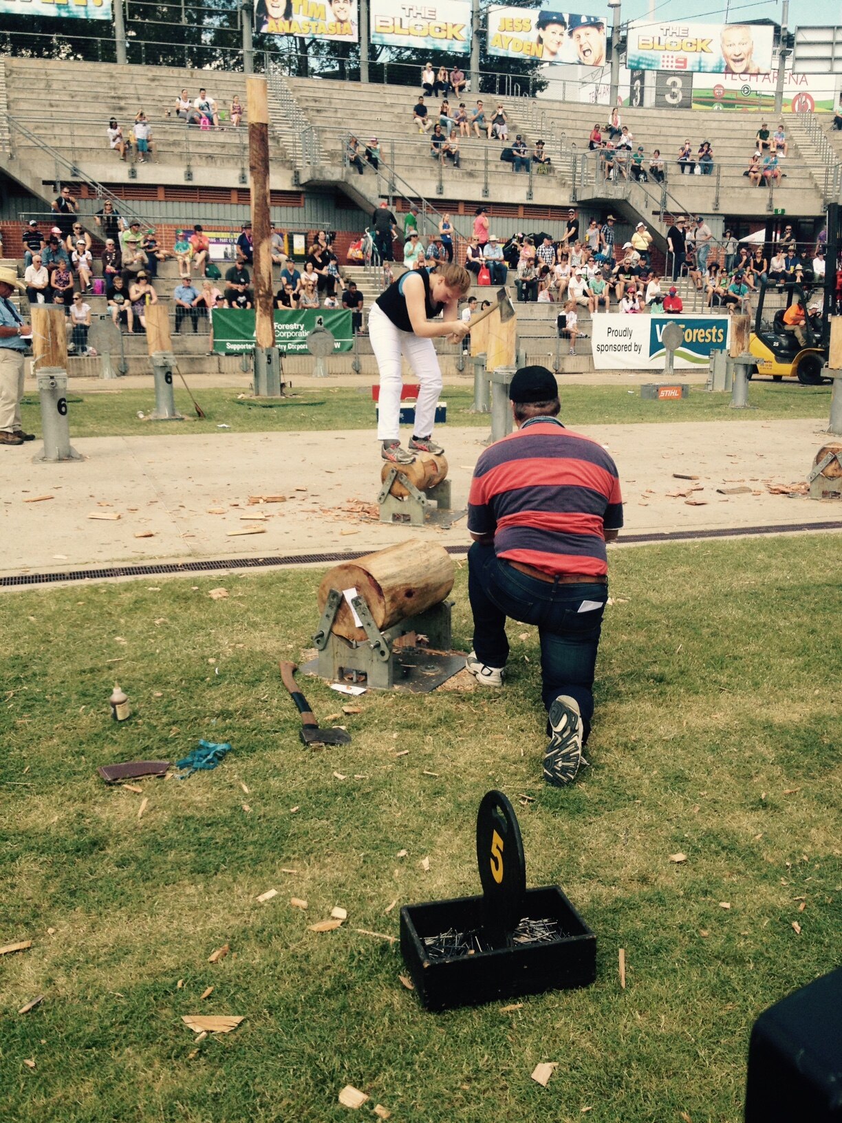 Woodchopping sisters break down gender barriers at Royal Easter Show ...