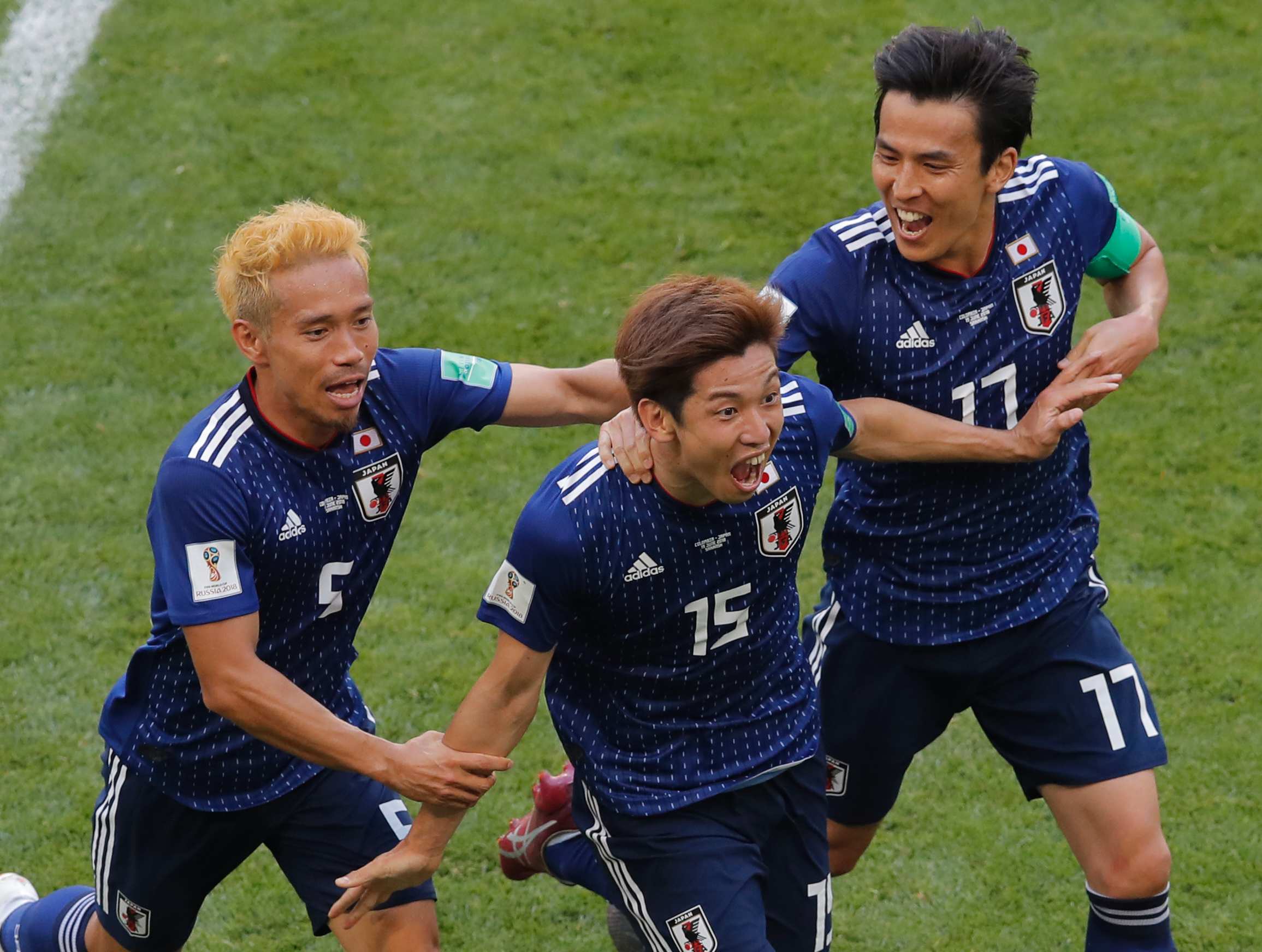 World Cup: Japan upsets Colombia 2-1 after Carlos Sanchez gets first ...