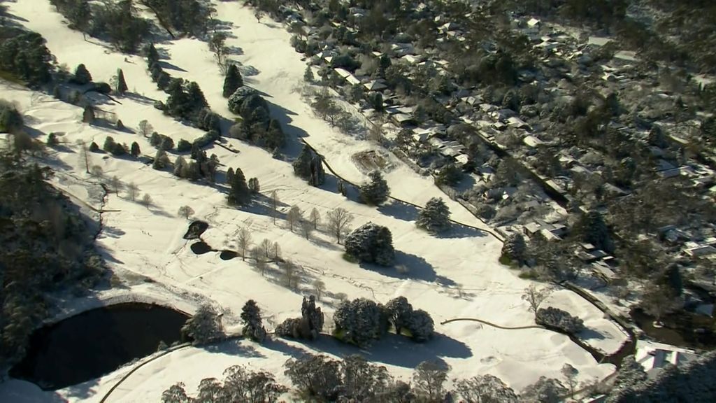 Aerial view of snowy parts of NSW - ABC News