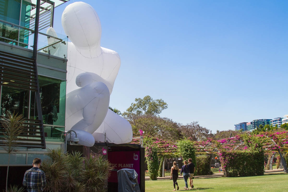 Fantastic Planet's 40-feet-tall humanoids invade Brisbane - ABC News