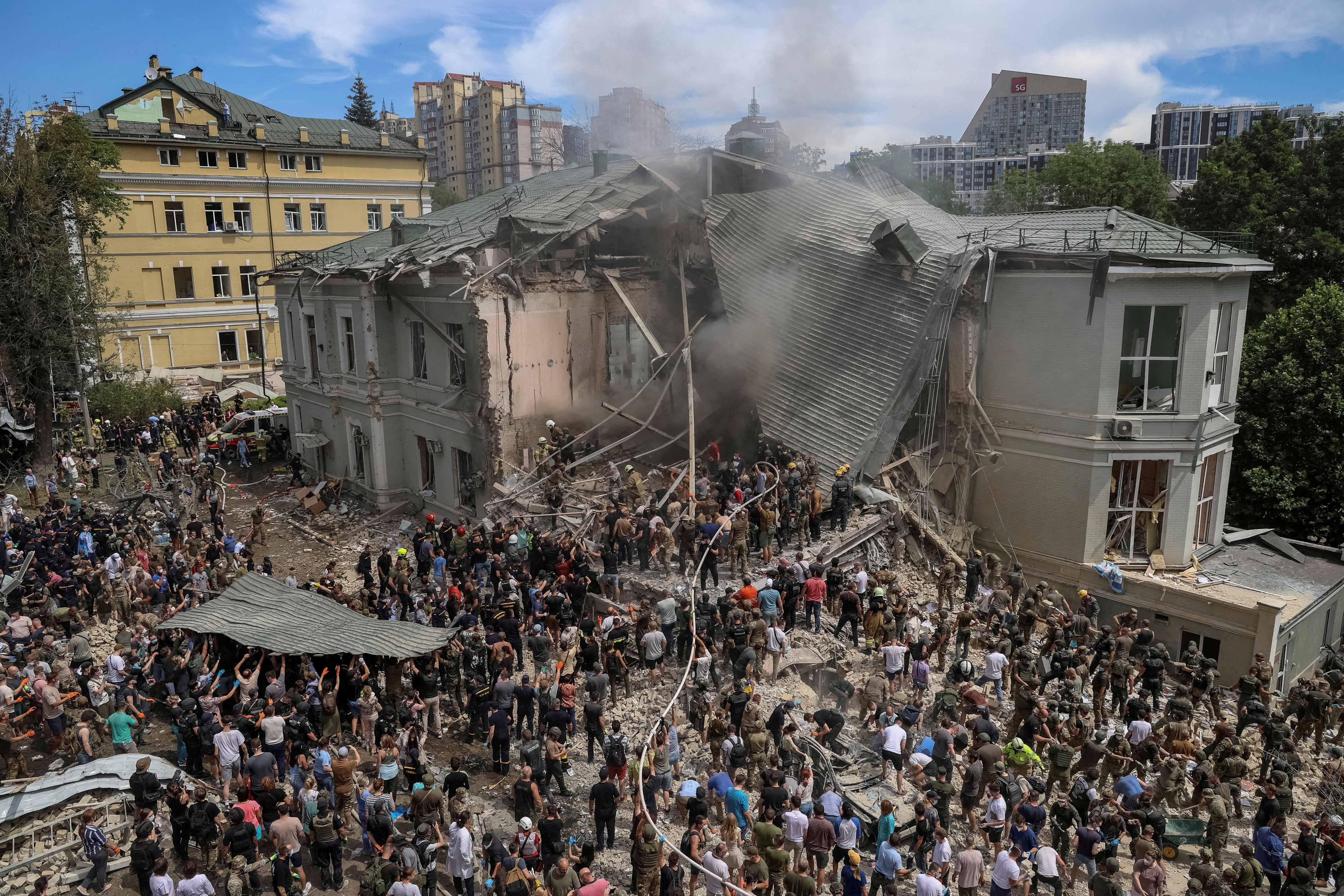 Kyiv resident Yulia says she felt the blast that struck children's ...