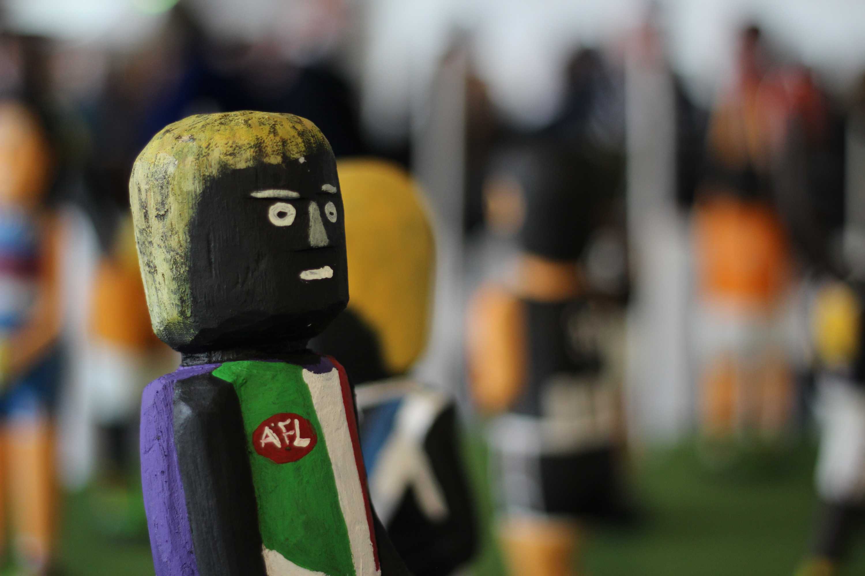 AFL stars immortalised in wooden Aboriginal artworks at Parliament ...
