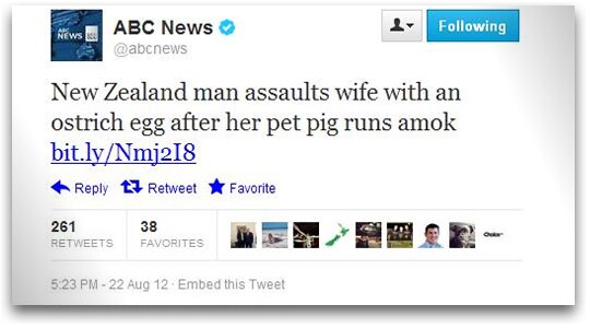 Our top 10 tweets of 2012 - ABC News