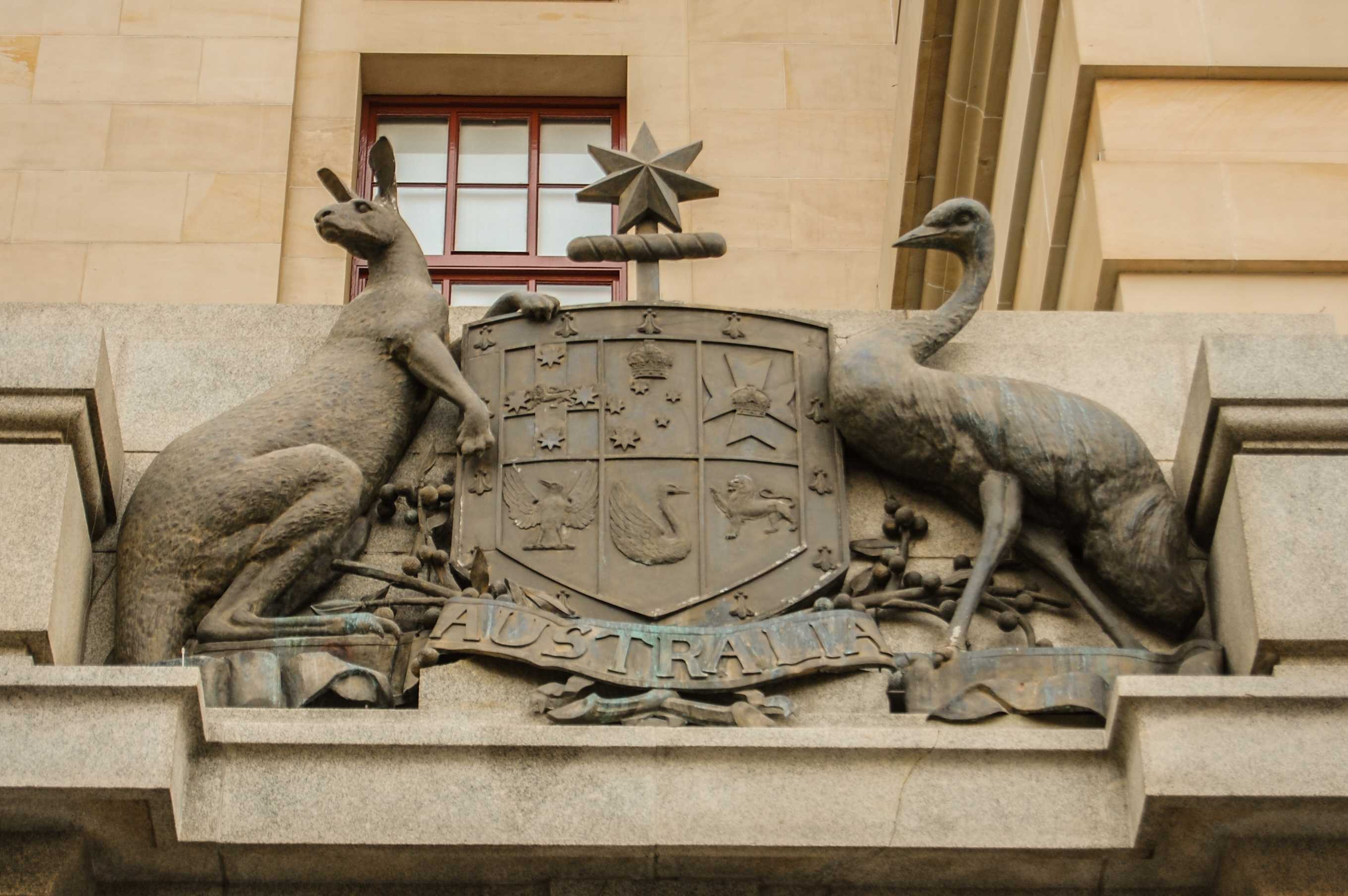 'I'm watching you': Debate over why kangaroo on Perth GPO's coat of ...