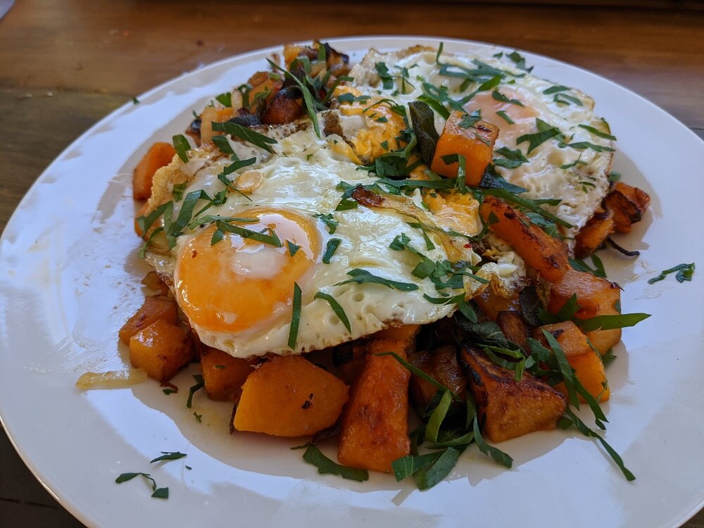 Pumpkin Hash with Fried Egg - ABC News