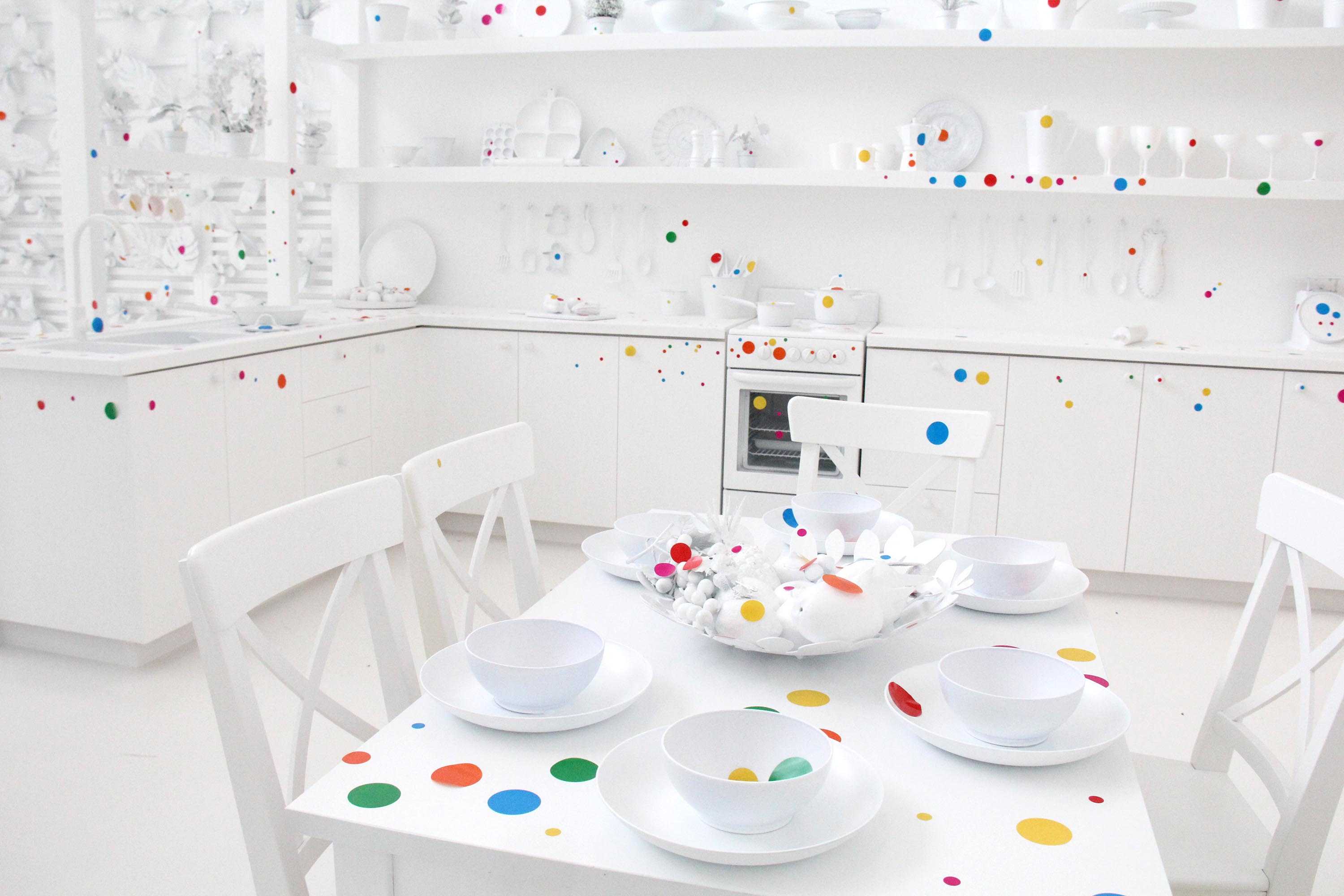 Dots mark the spot in Yayoi Kusama's Obliteration Room at Queensland ...