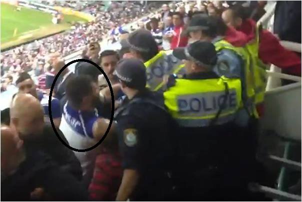 CCTV image of NRL crowd brawl released in bid to identify Bulldogs fan ...