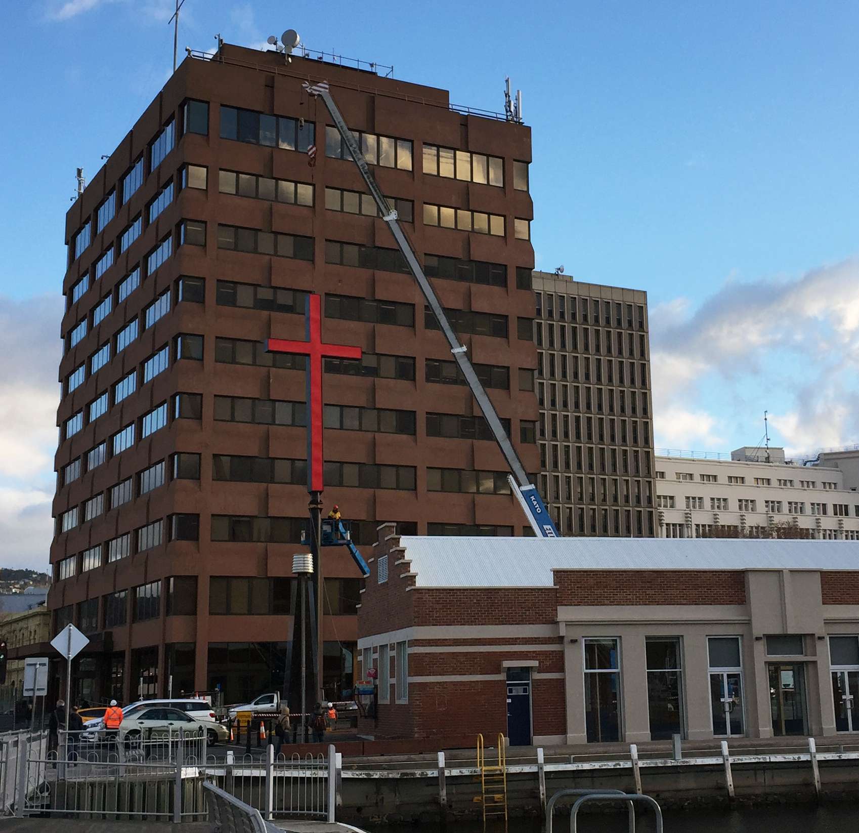 Hobart News: Dark Mofo crosses going up, fire destroys Zeehan's only ...
