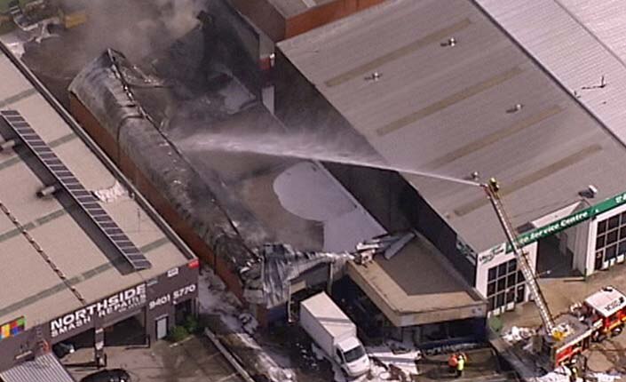 Fire crews control mattress factory fire - ABC News