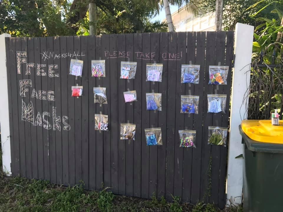 Free face masks crop up on fences as crafty communities work to stop ...