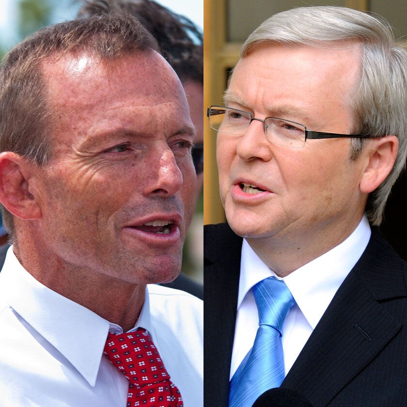 Prime Minister Kevin Rudd considers taking Opposition Leader Tony ...
