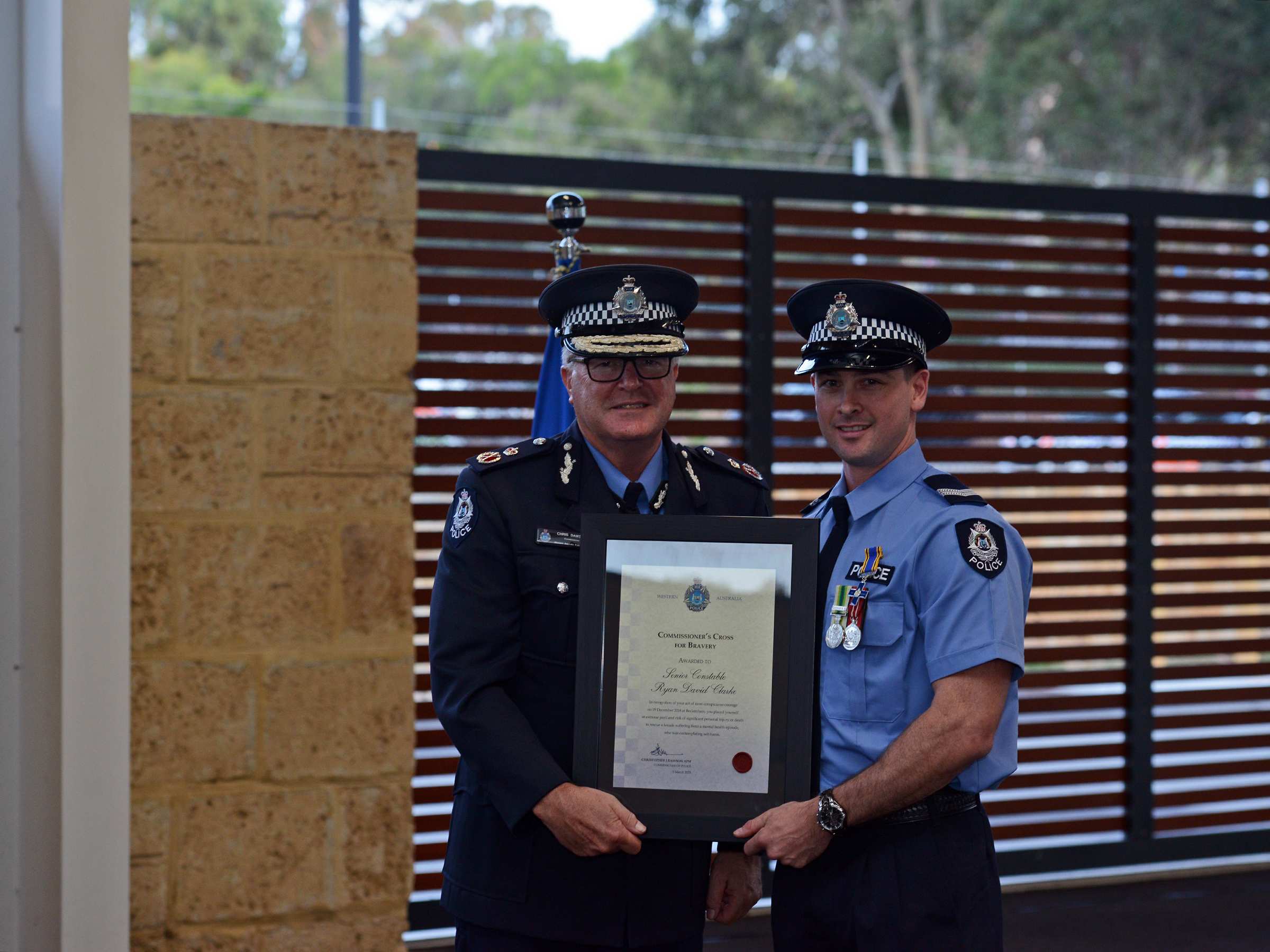 Rescue of young woman from bridge earns top bravery honour for WA ...