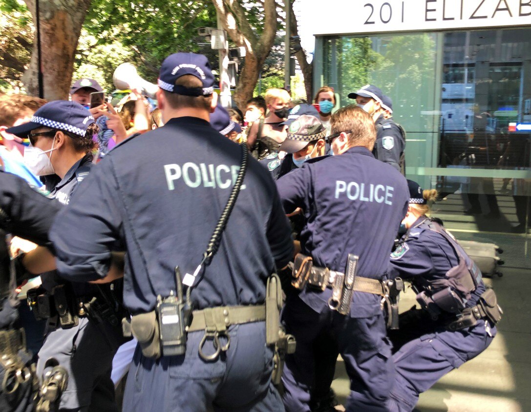 NSW Police make arrest and issue $1,000 fines at banned Sydney rally ...