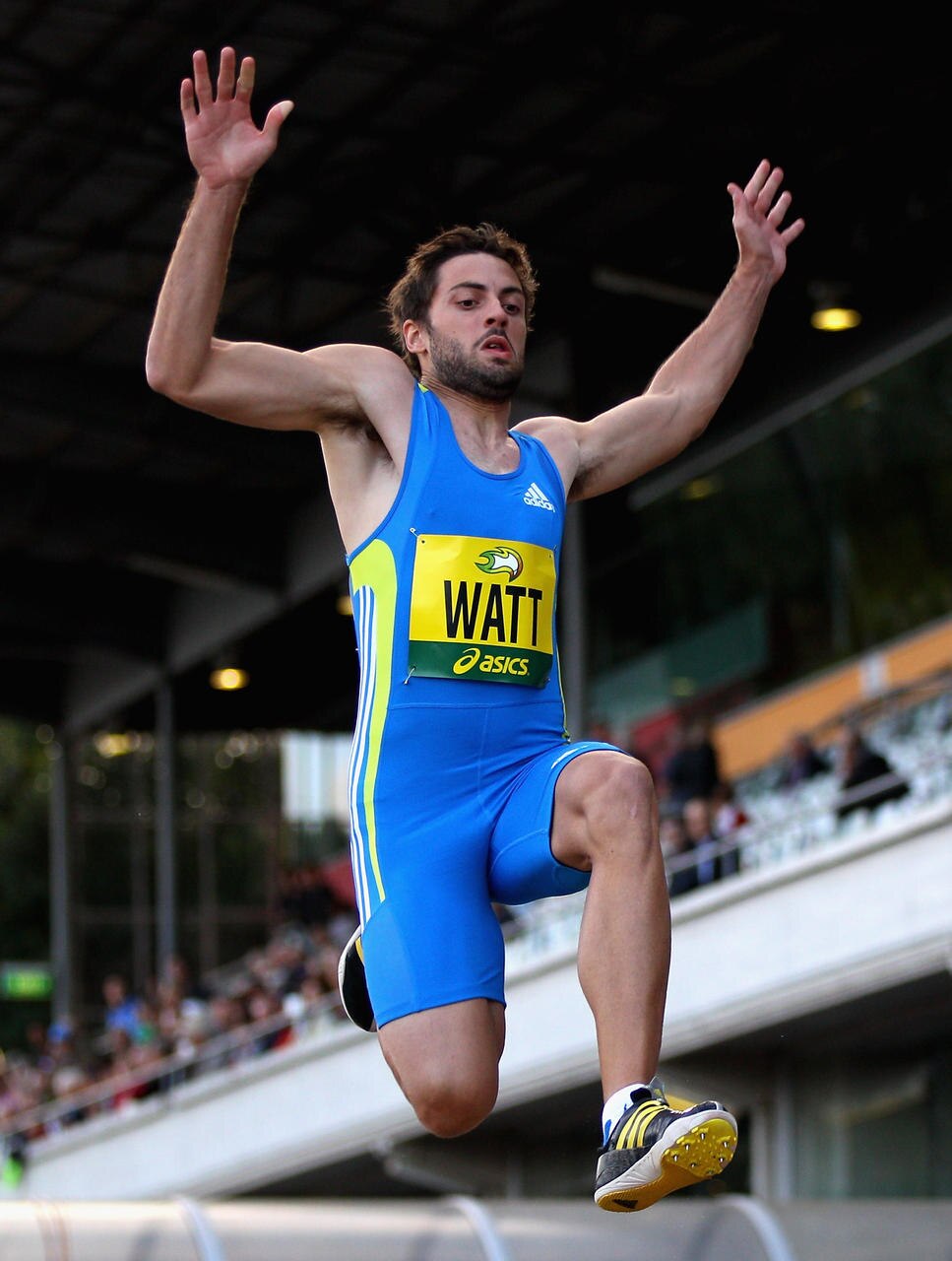Golden Watt breaks Aussie long jump record - ABC News