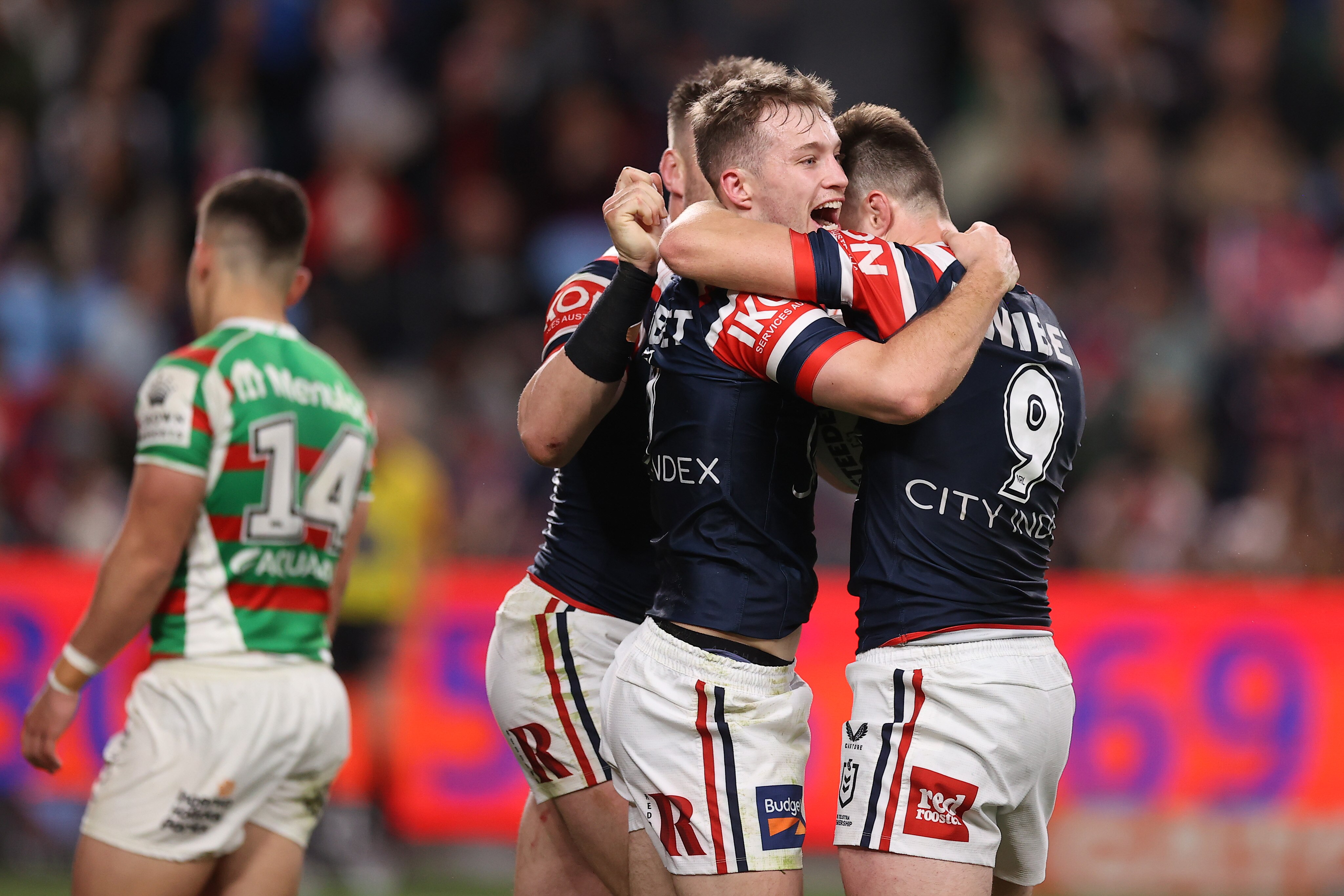 Roosters down Rabbitohs at new SFS, Bulldogs sneak home against Manly ...