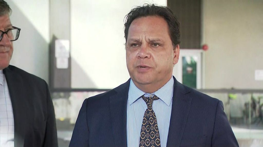 Steve Renouf speaks to media outside court - ABC News