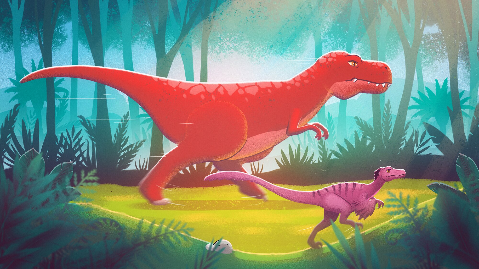 T-Rex vs Velociraptor - ABC Kids listen