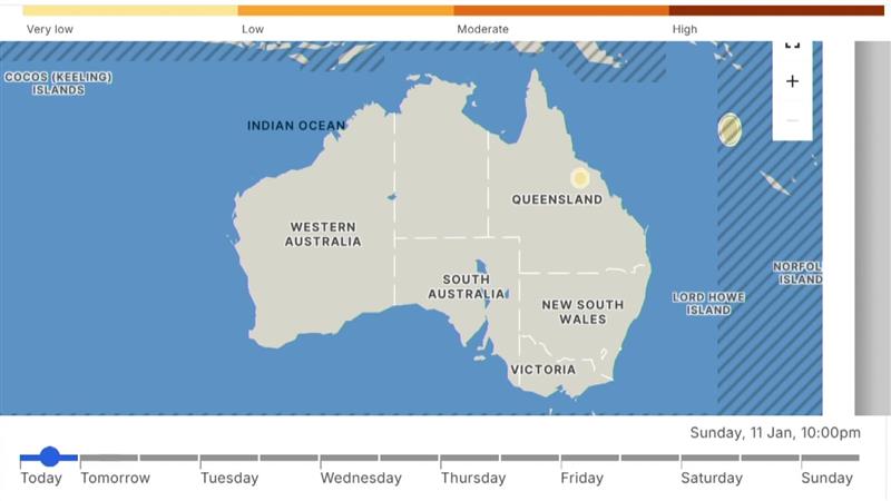Tracking map of ex-cyclone Koji up until next weekend - ABC News