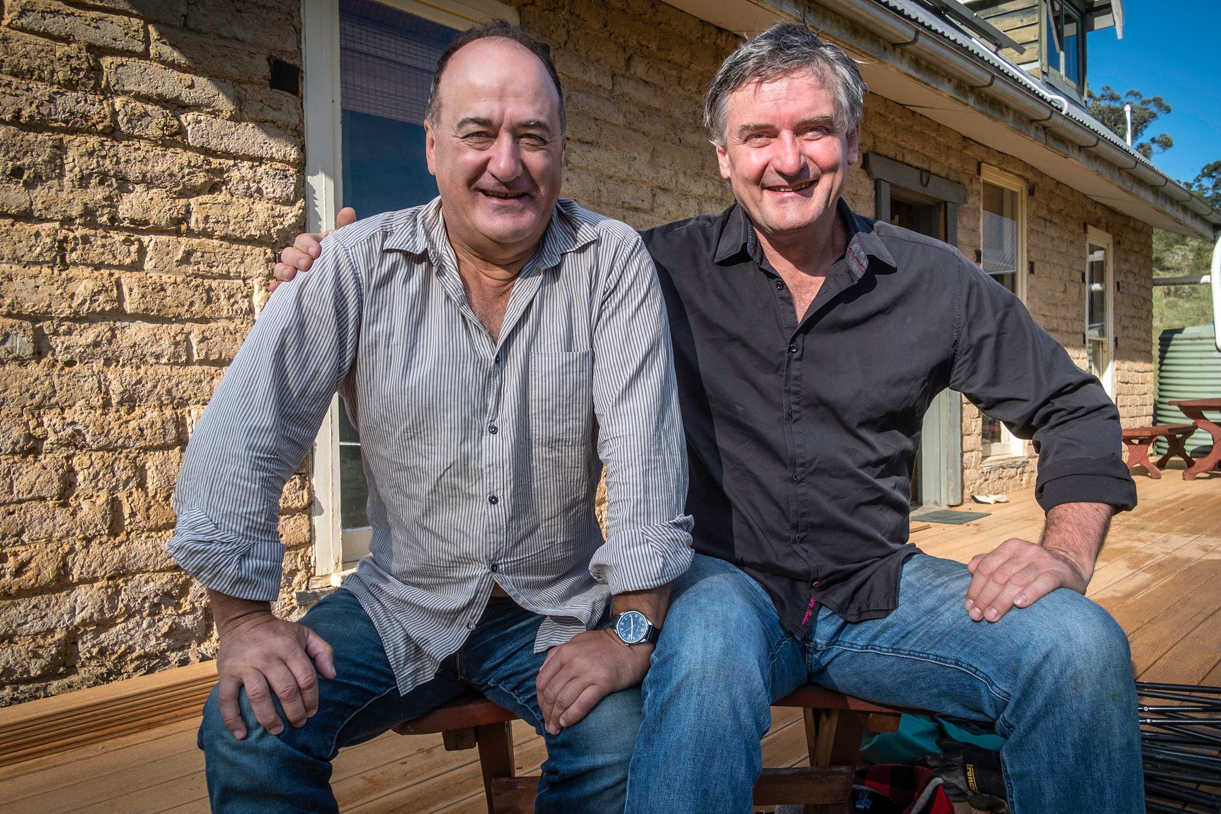Richard Glover and Phil Clark and their mud brick house - ABC listen